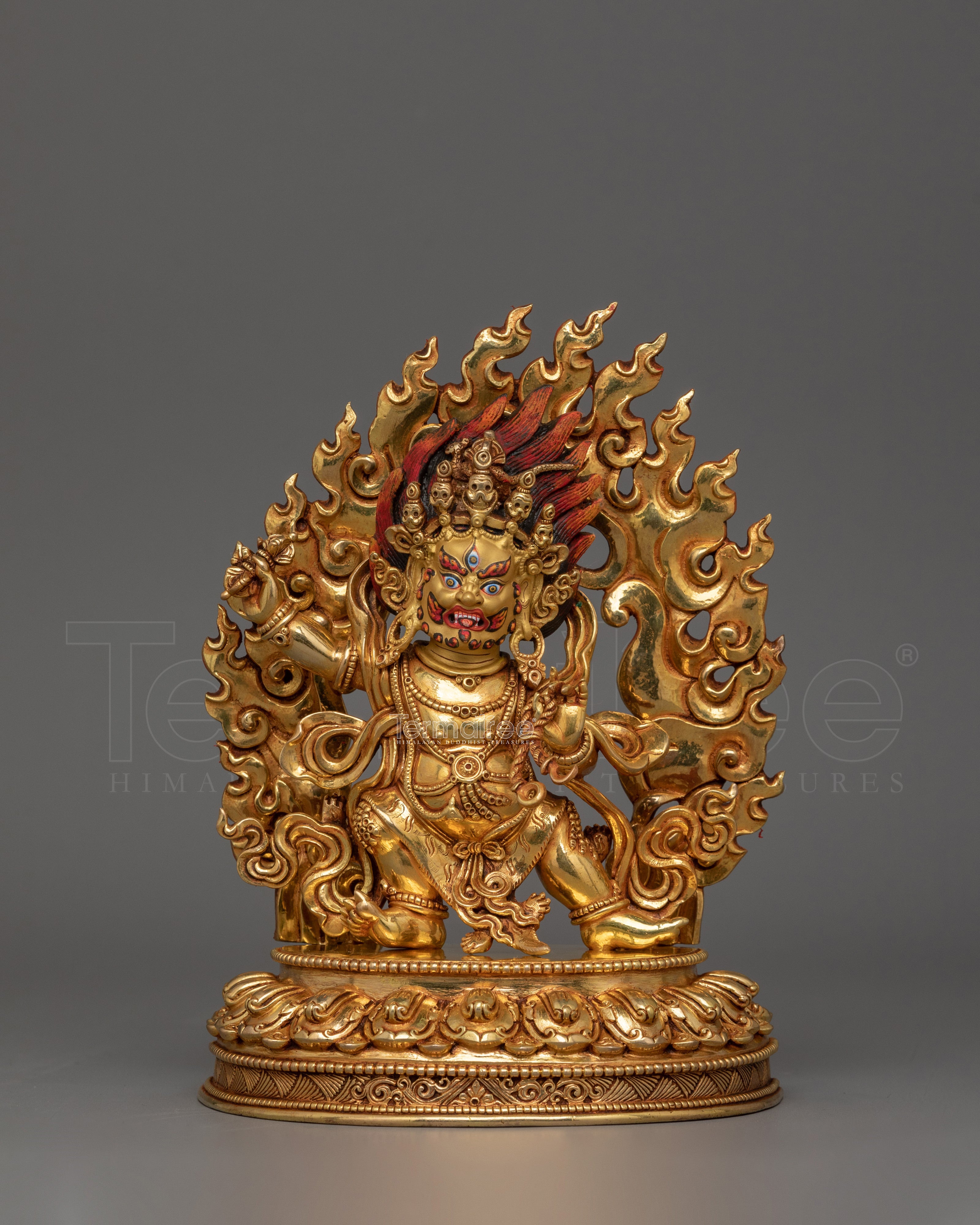 Vajrapani in Wrathful Form | Handcrafted Tibetan Altar Decor