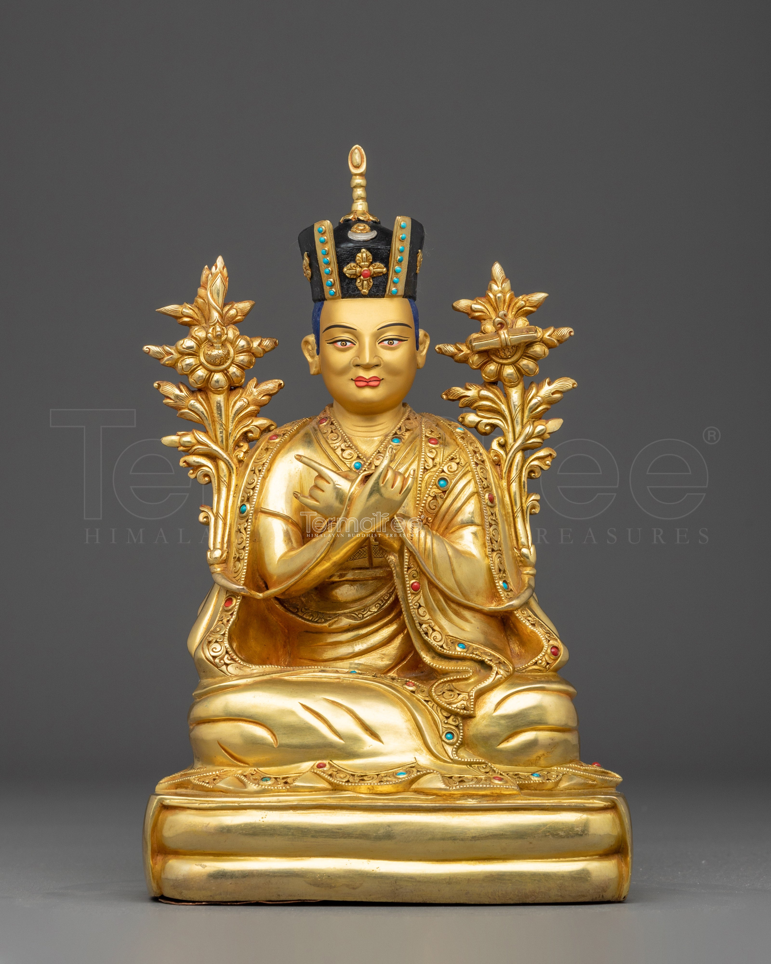Golden Karmapa Handmade Statue | Spiritual Heads of the Karma Kagyu Sc