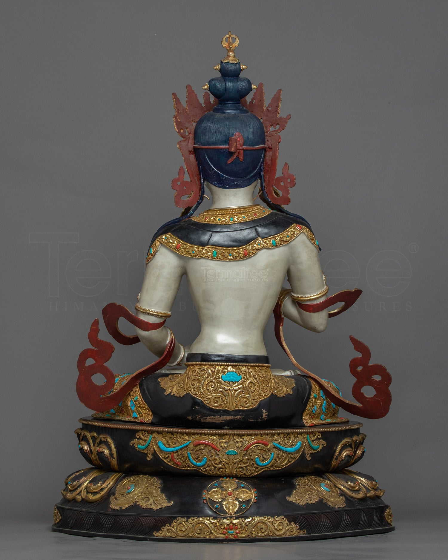 Vajrasattva Purification Statue | Gold-Plated Himalayan Artwork Of Vaj