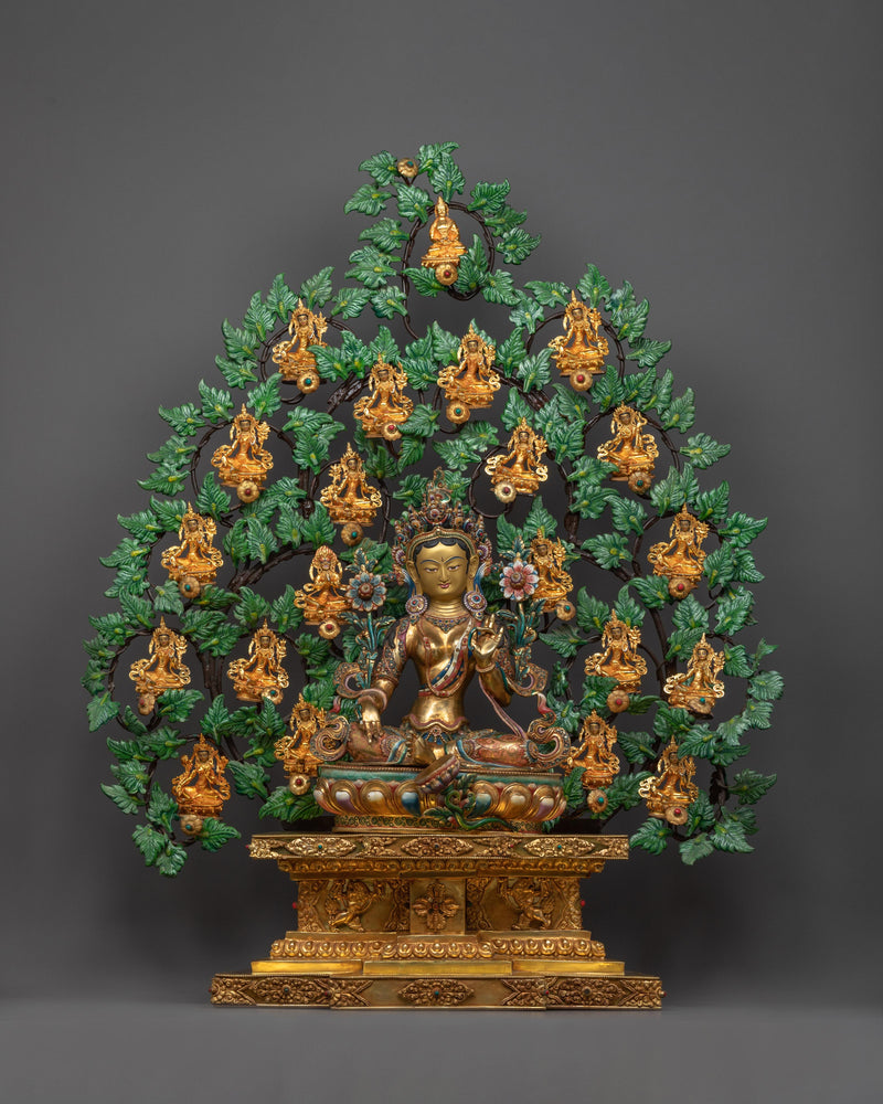21 Tara Goddess Tree Sculpture | Unravel Spiritual Blossomin