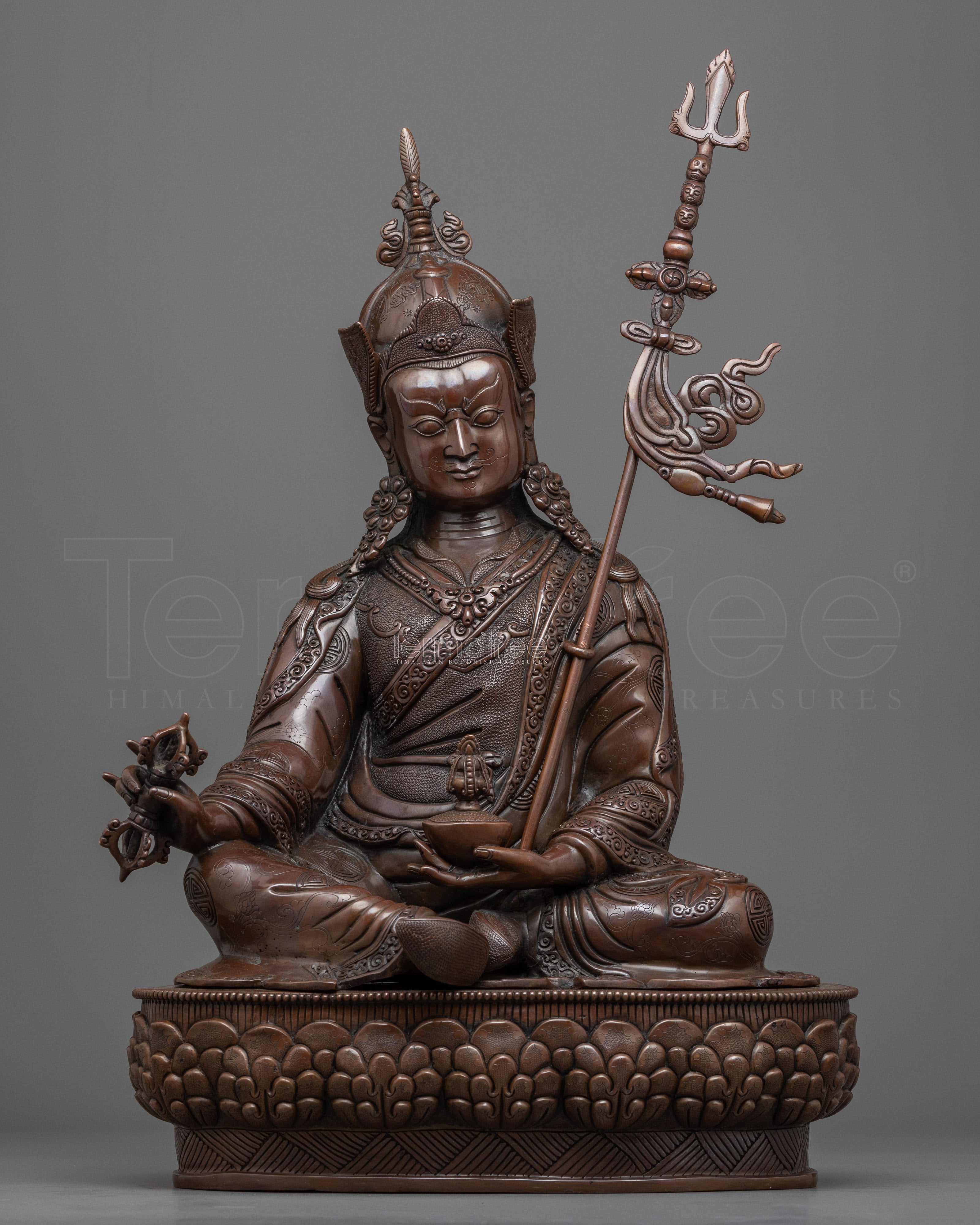 Lotus Born Master, Guru Rinpoche Statue | Traditional Himalayan Buddhi