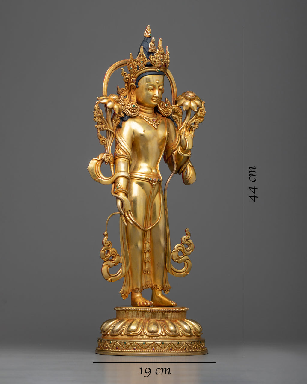 Standing Chenrezig 44cm Statue | Compassionate Deity of Buddhism