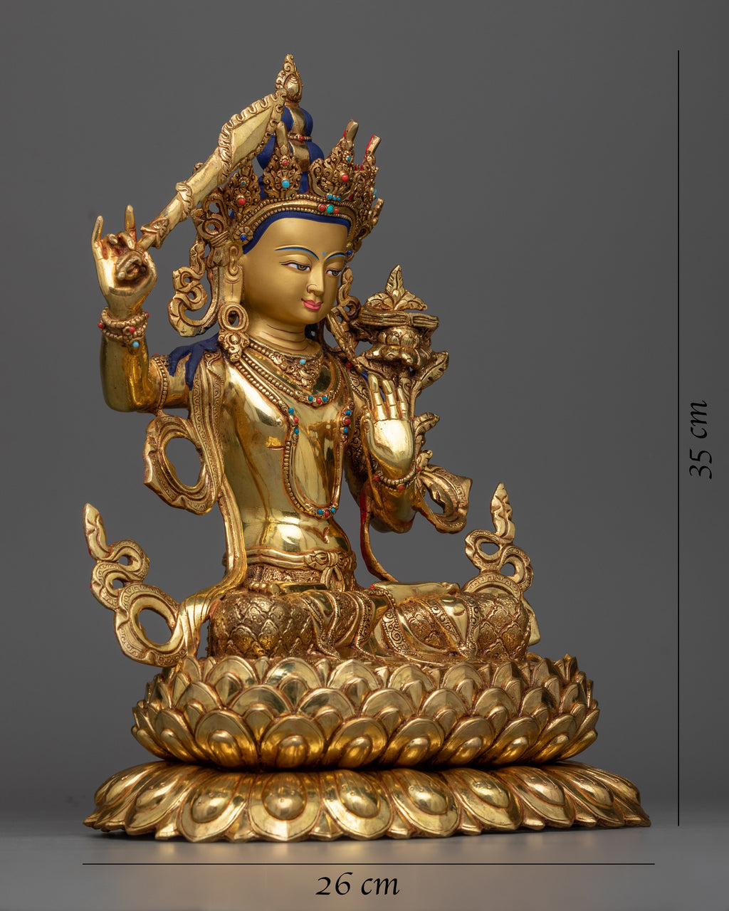 Manjushri Bodhisattva of Wisdom Sculpture | The Epitome of Divine Know