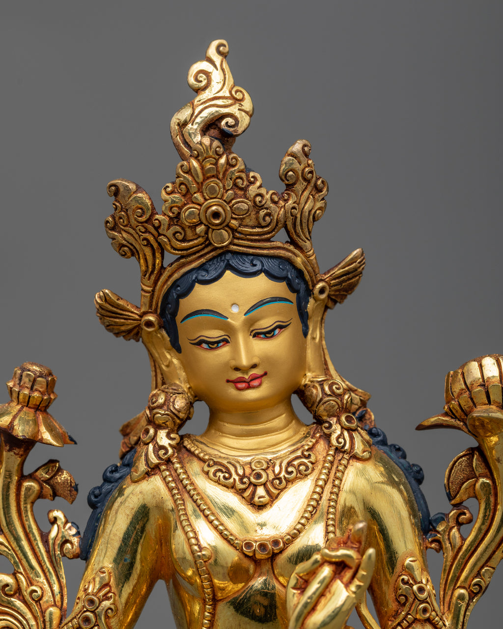 The Buddhist Goddess Statue, Green Tara | Himalayan Traditional Sculpt