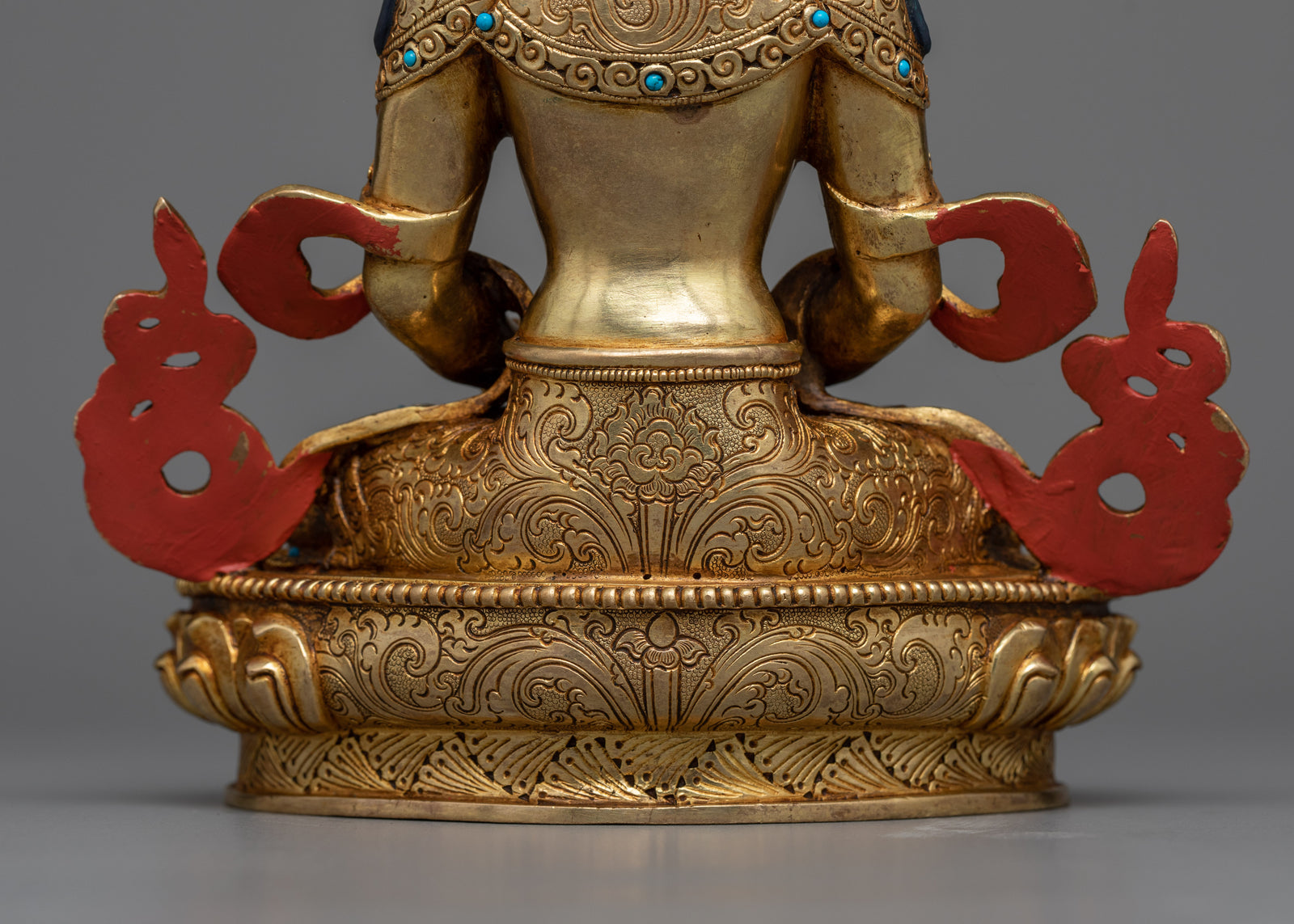 Buddhism Amitayus Buddha Statue | 24K Gold Illumination for Spiritual