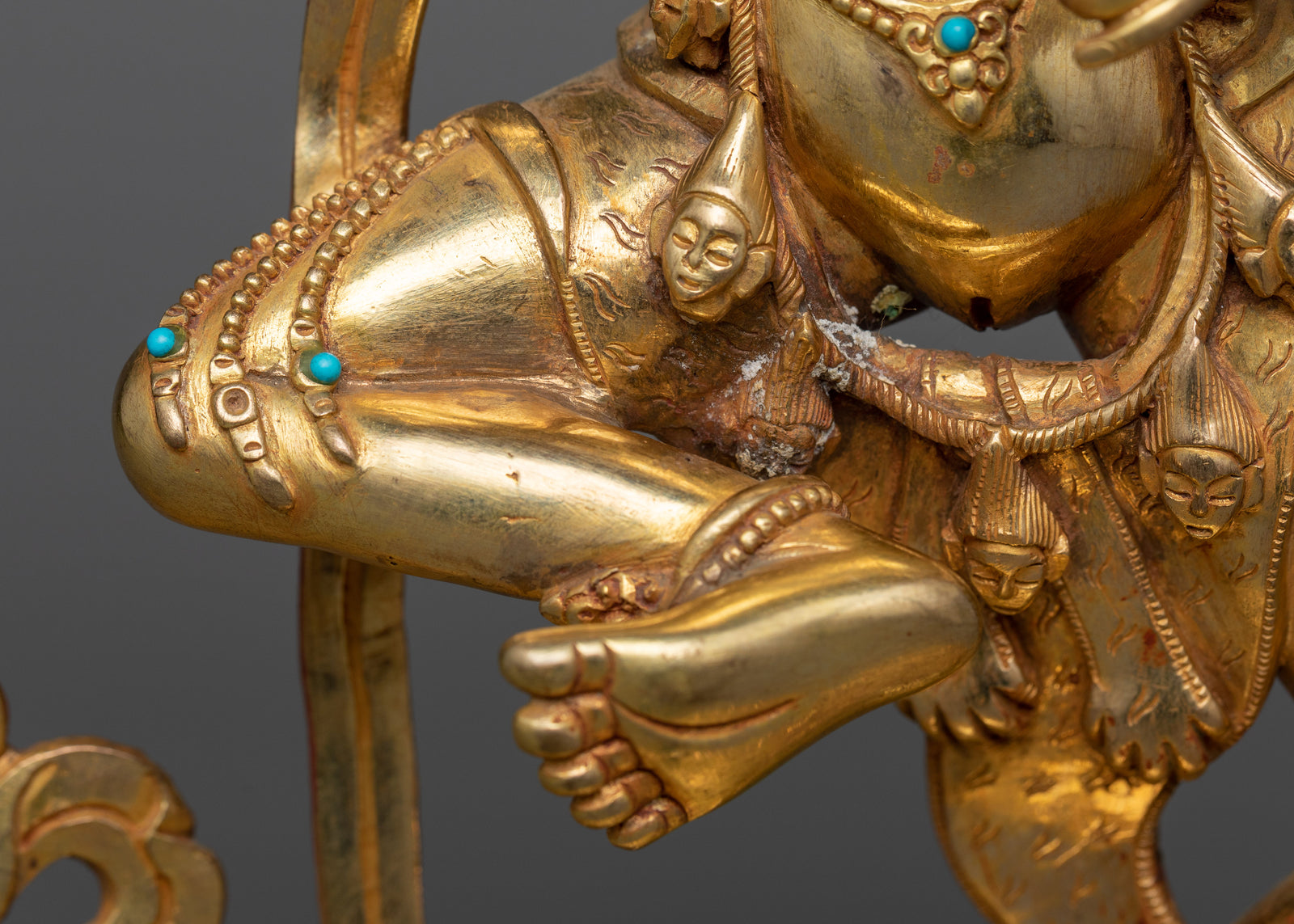 Kurukulle Sculpture in 24K Gold | Enchantress of the Buddhist Pantheon