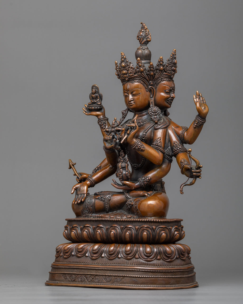 Ushnishavijaya Oxidized Statue | A Symbol of Longevity and Wisdom