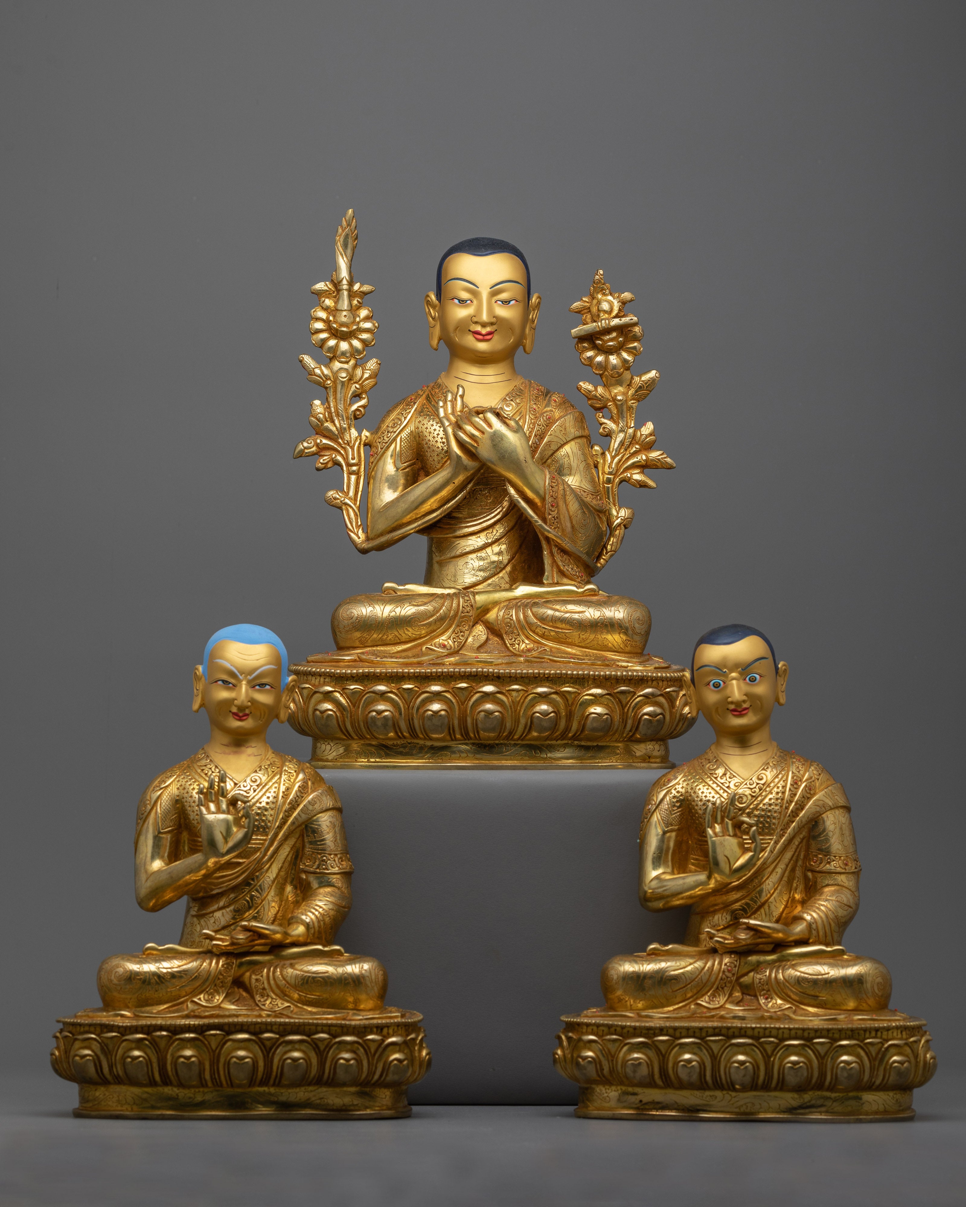 Gelug Guru Set Statue | Gateway to Spiritual Understanding