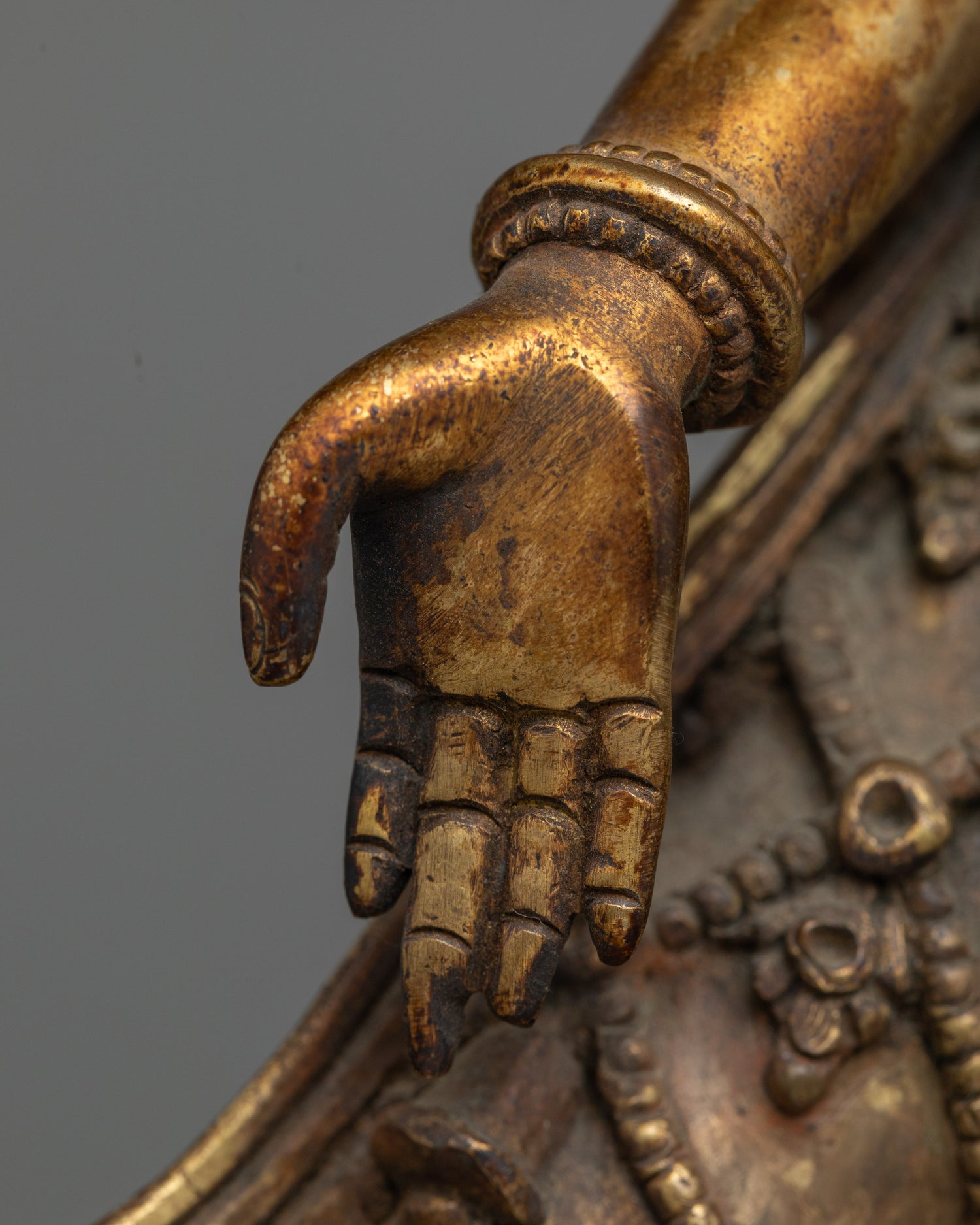 Opulent Siddhi Lakshmi Statue with Antique Copper Finish | Traditional