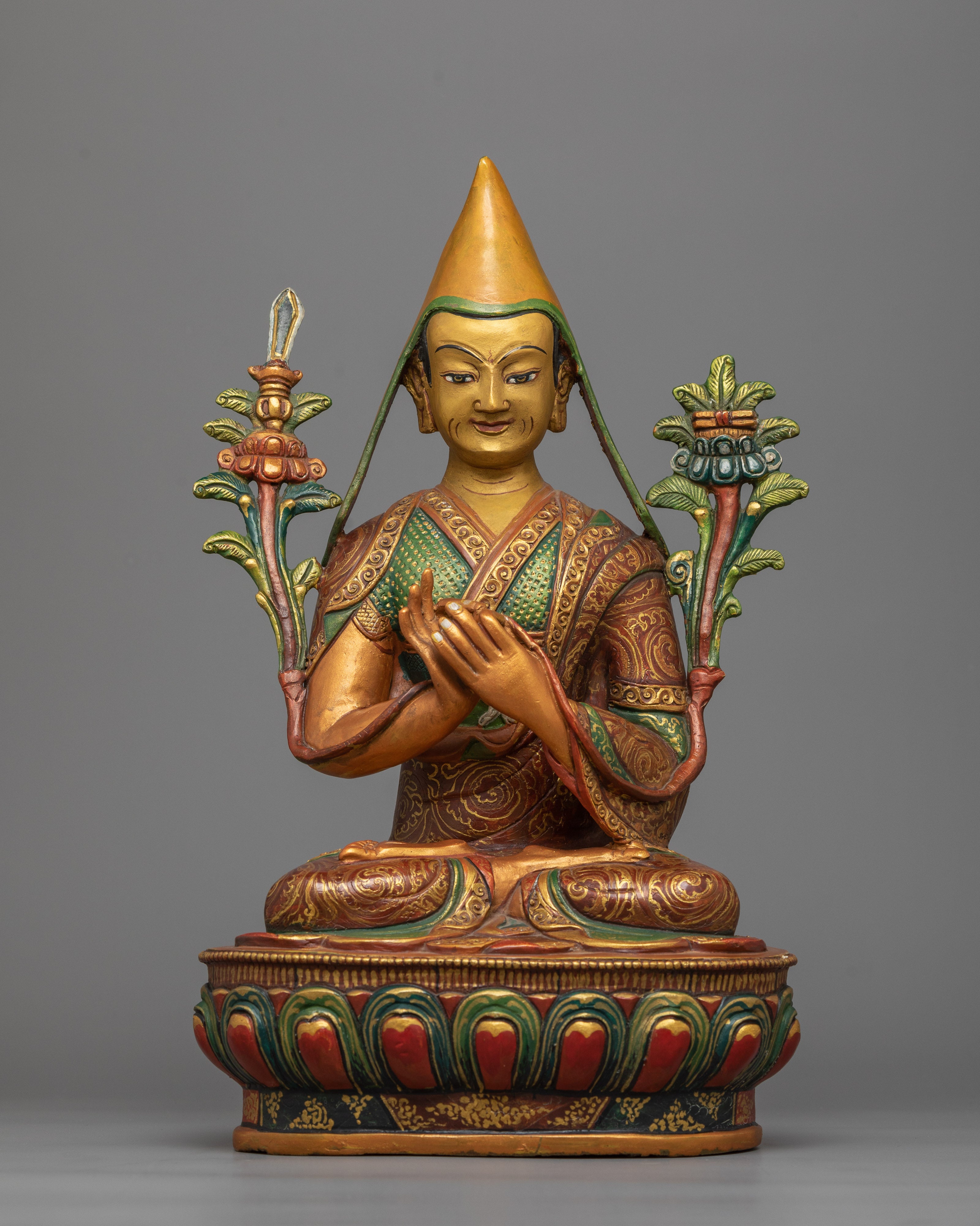 Handcrafted Tsong Khapa Statue | Symbol of Wisdom and Spiritual Guidan