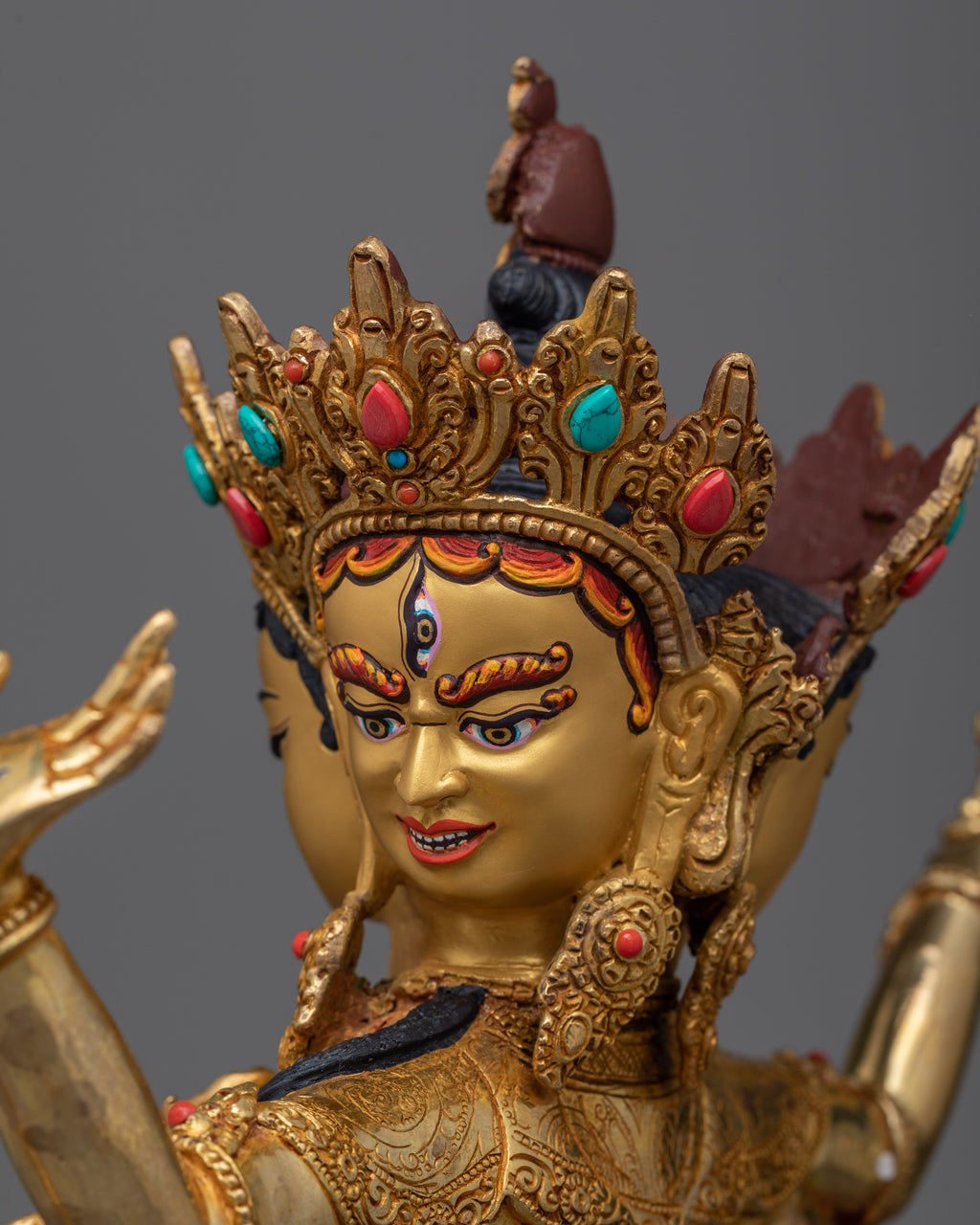 Six-Arms Goddess Namgyalma Statue | Embodiment of Healing and Longevit