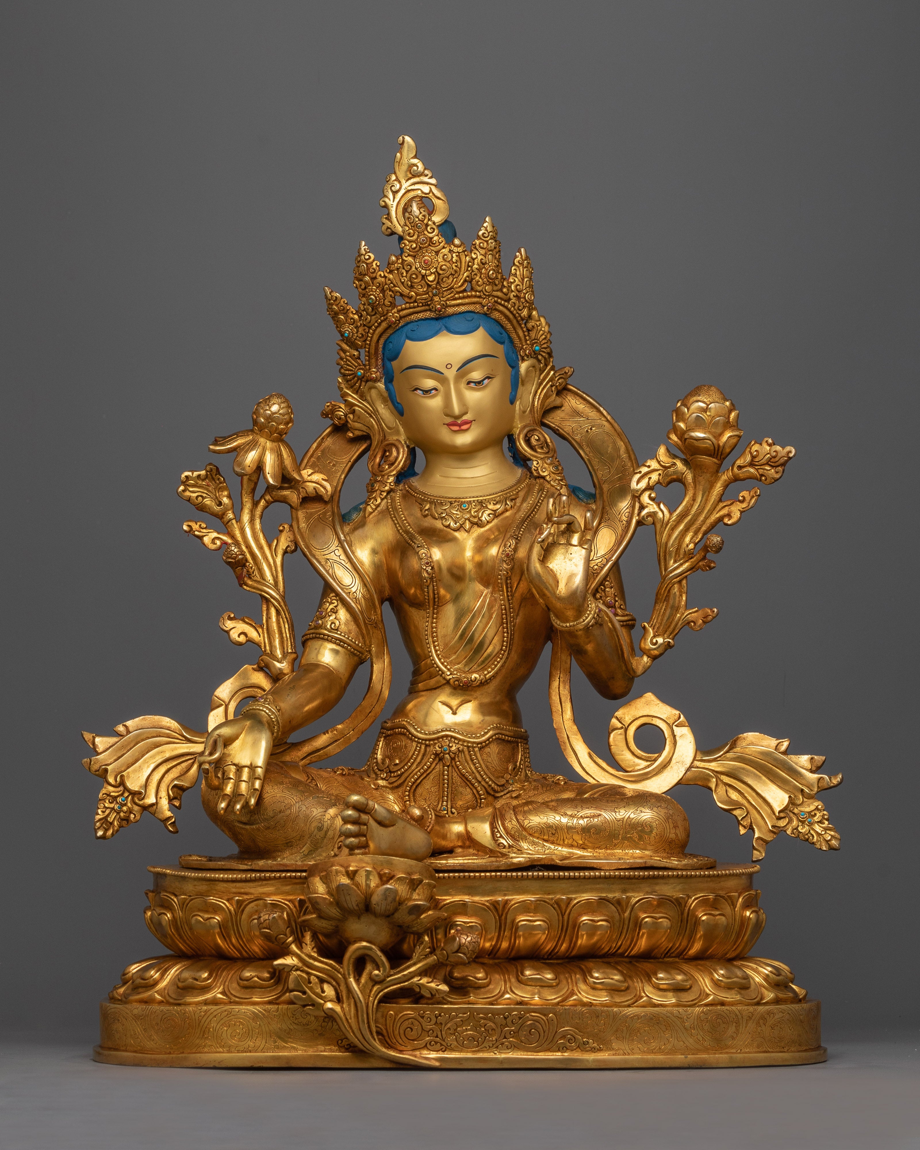 Exquisite Green Tara Enchanting Statue | Masterpiece of Spiritual and