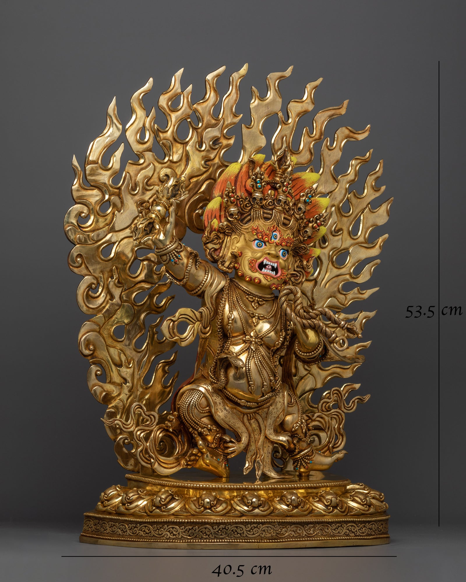 Vajrapani Handmade Gold Gilded Statue | Embodiment of Power to Overcom