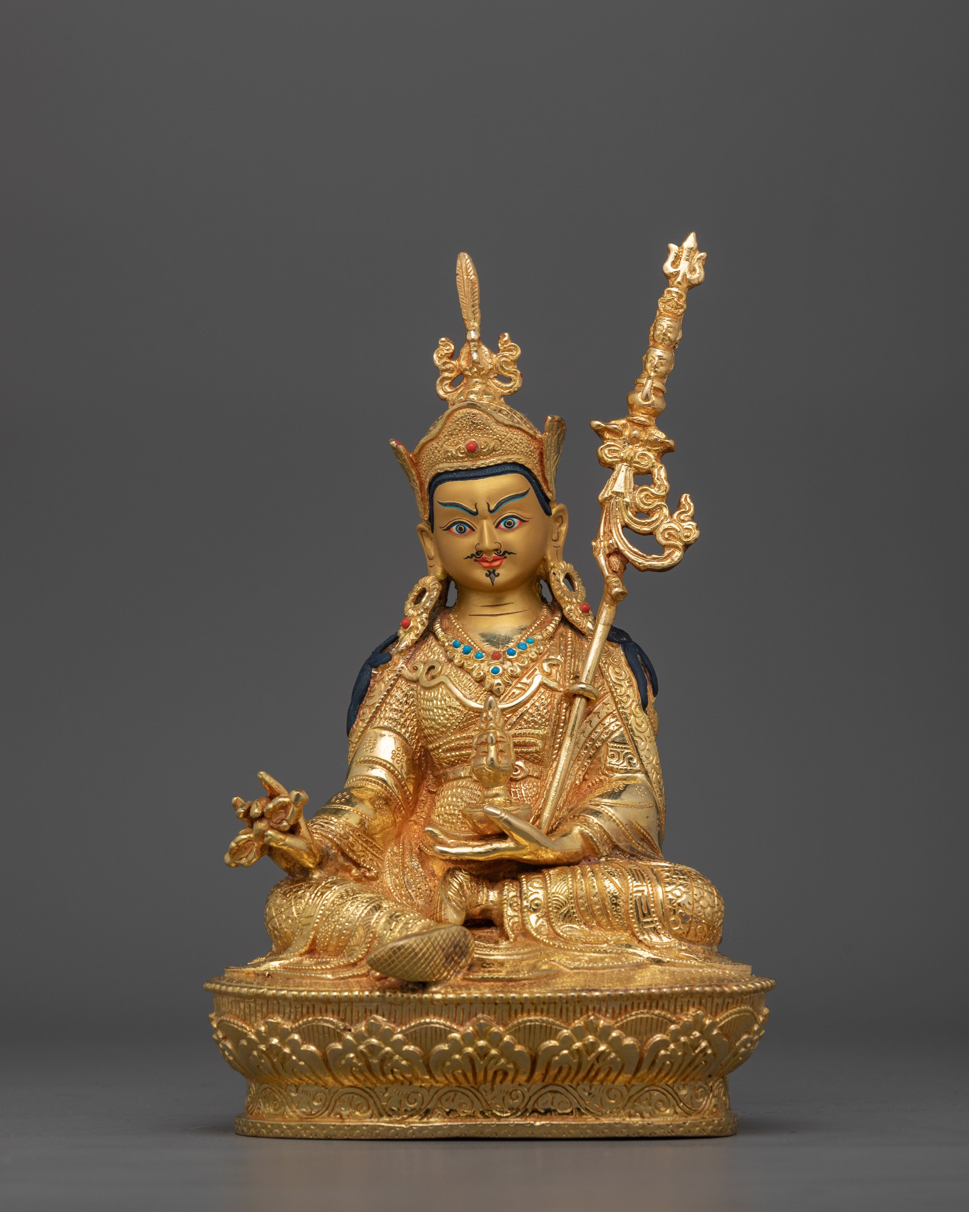 Hand-Carved Guru Padmakara Statue | Second Buddha Art