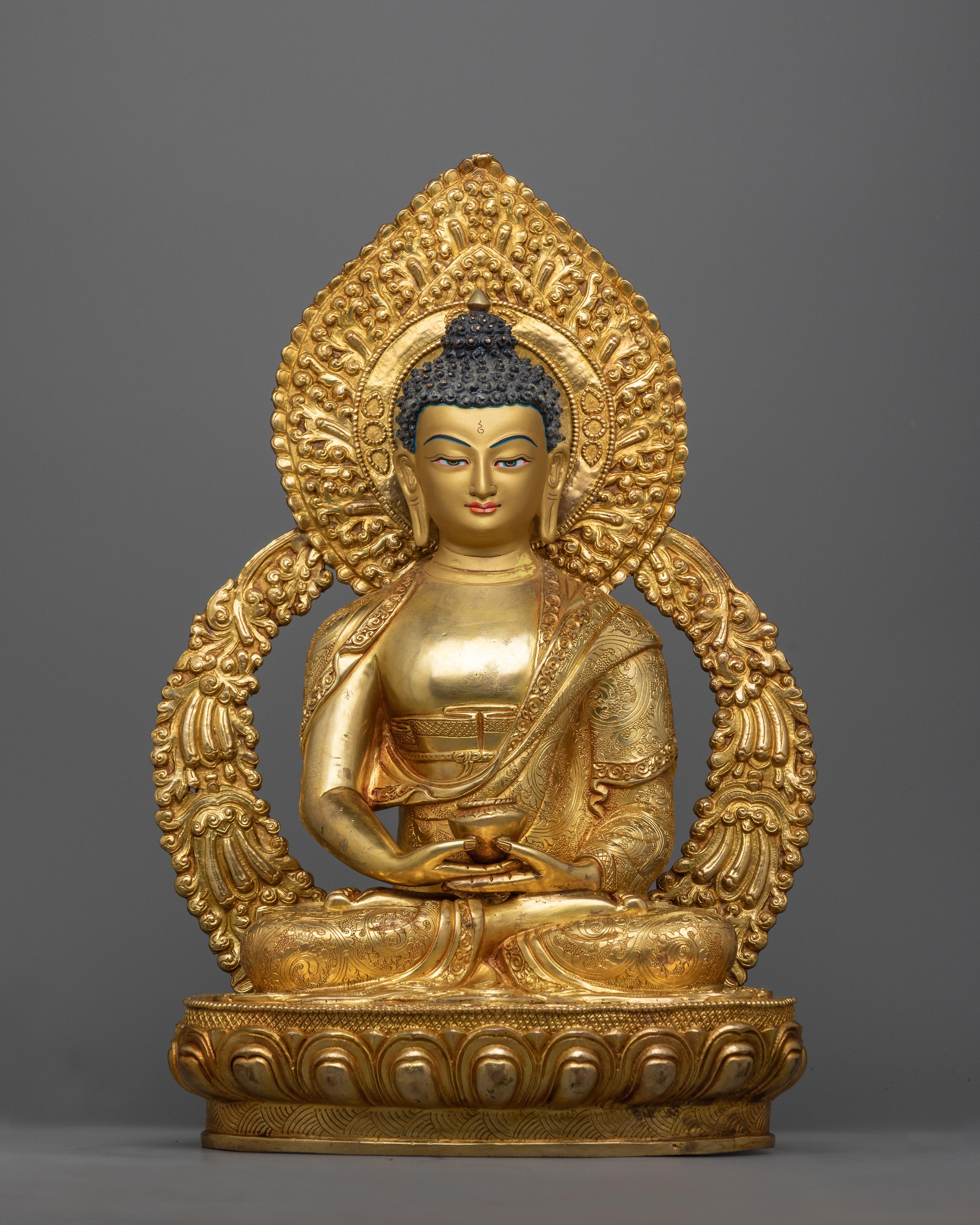 Sangay Amitabha: Infinite Light Buddha | 24K Gold Gilded Statue