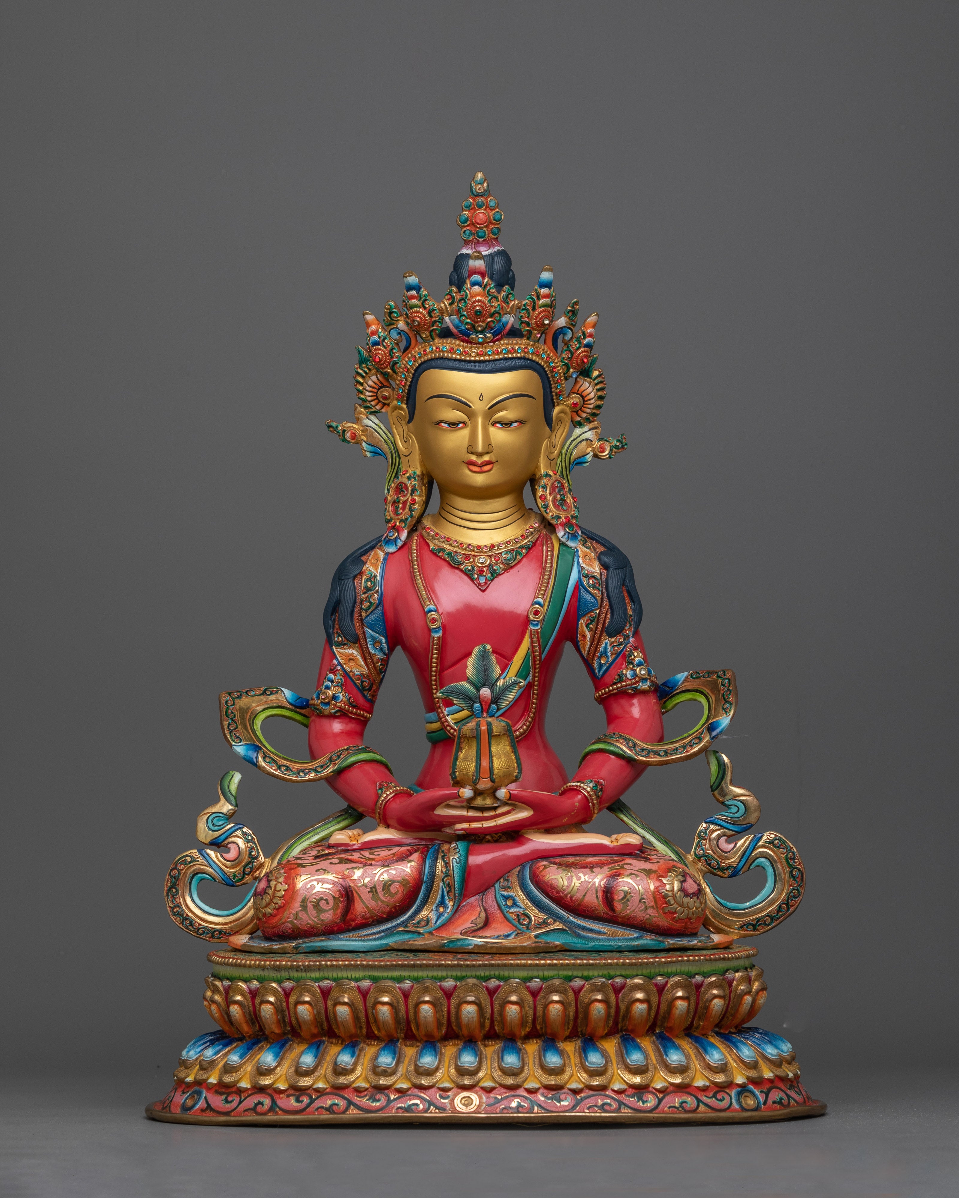 Red Amitayus Figure | Embodiment of Longevity and Vitality