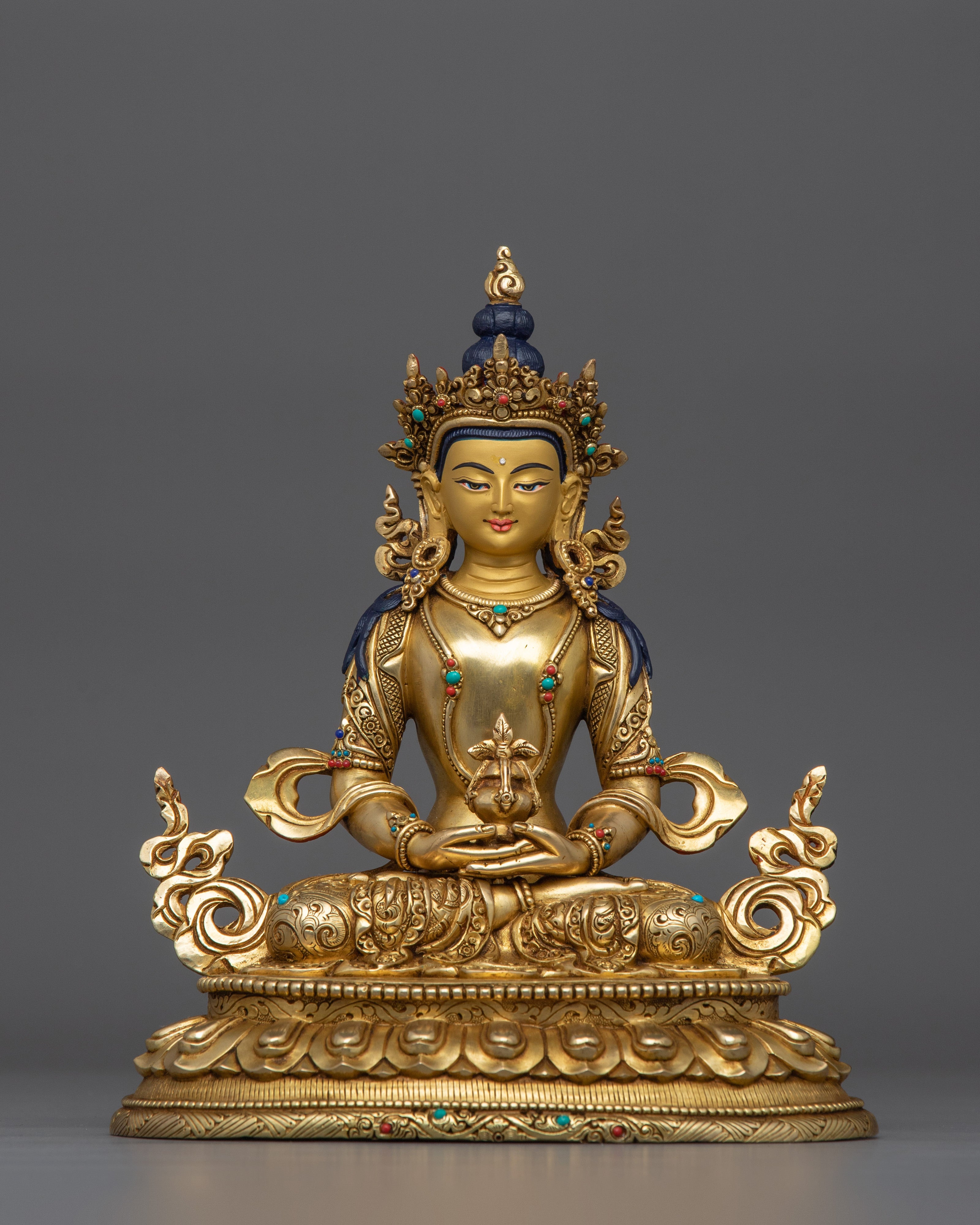 Tibetan Buddhist Amitayus Buddha of Long Life Statue | Symbol of Etern