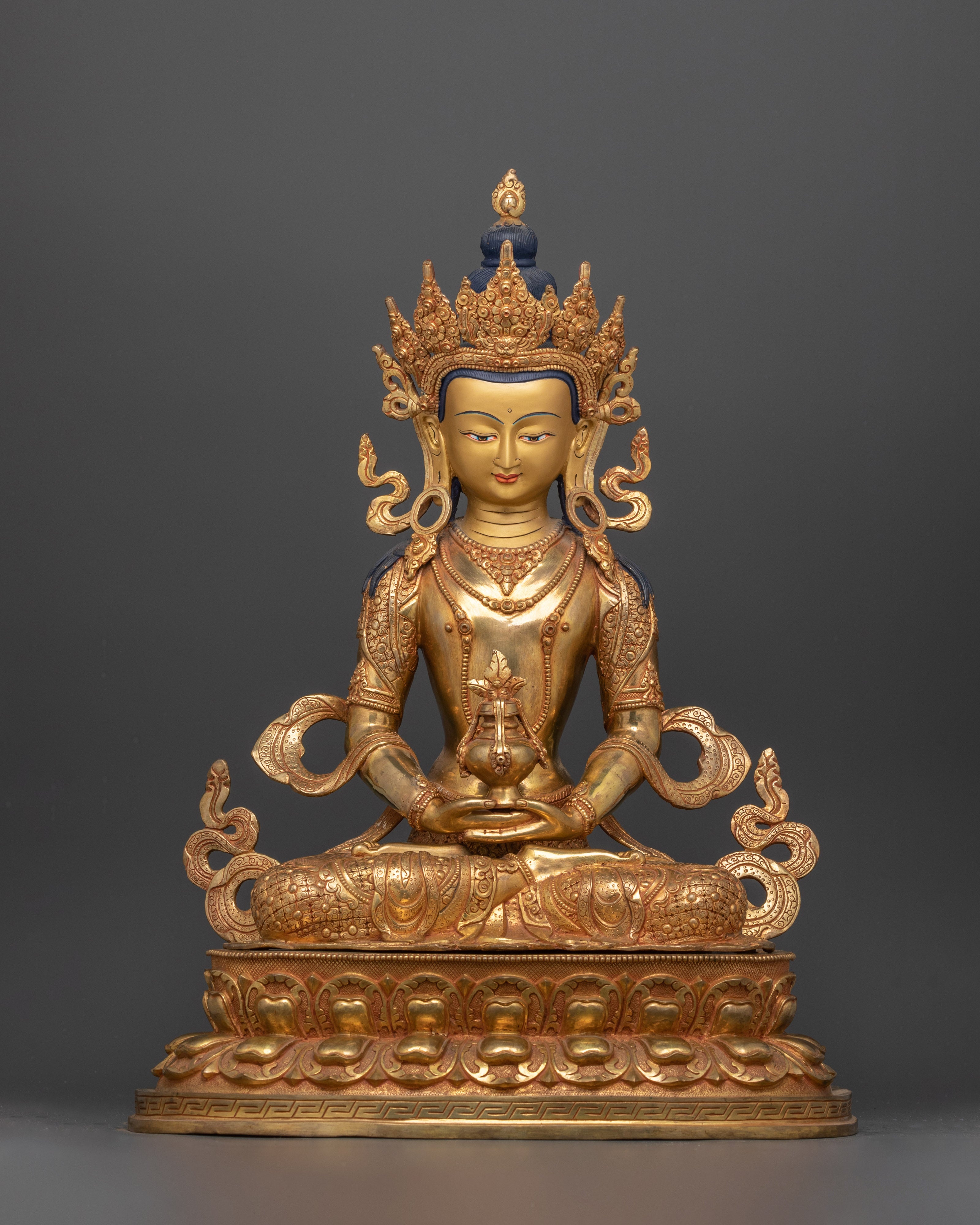 The Majestic Deity Amitayus Copper Statue | Infinite Life and Wisdom