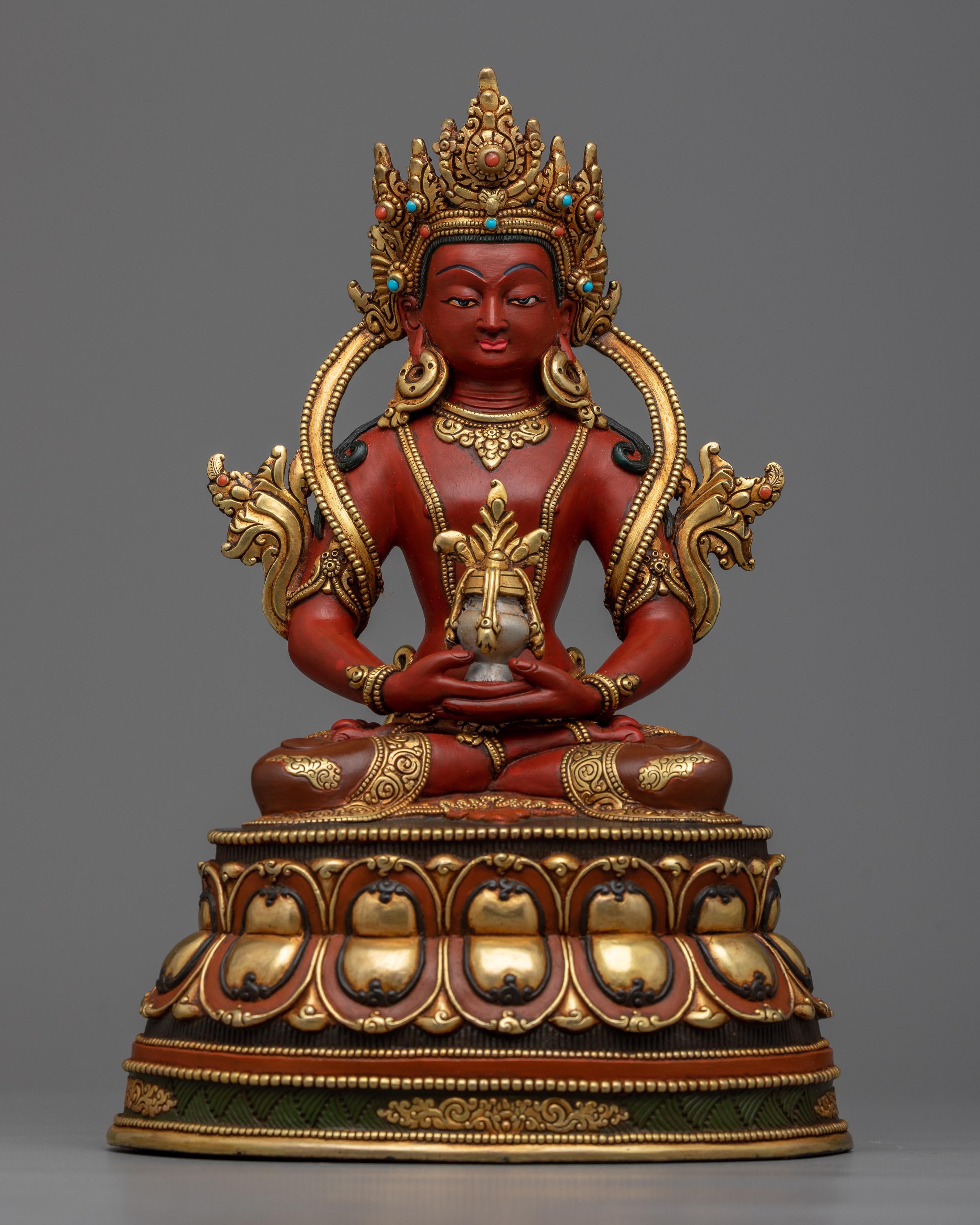 Red Amitayus Statue | Embodiment of Boundless Life