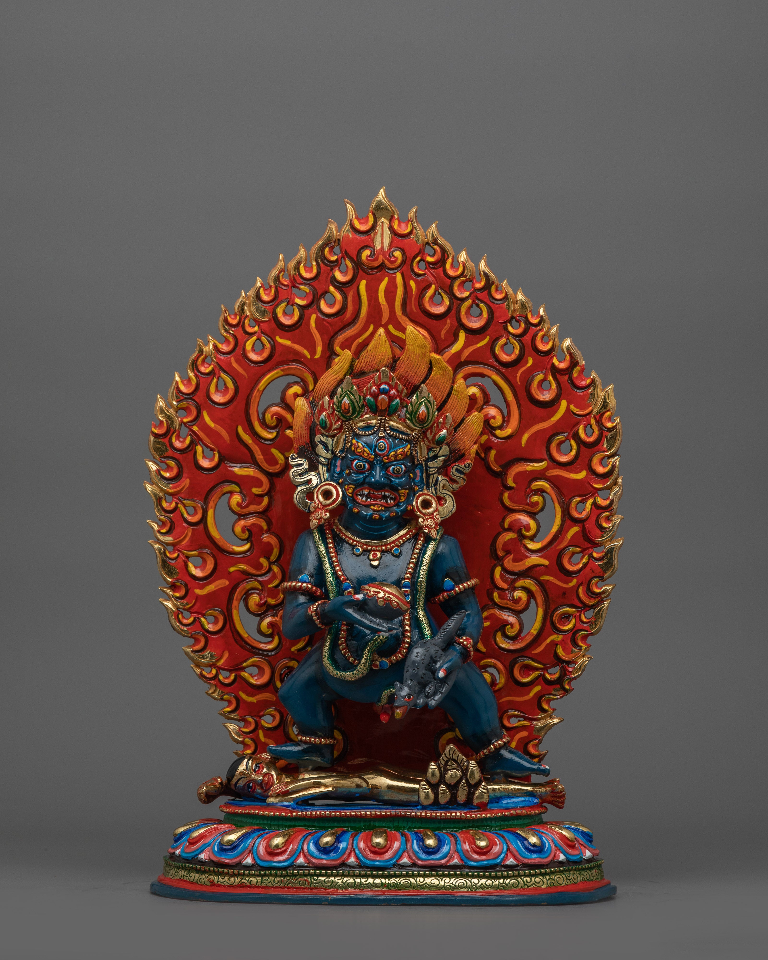 Wealth Deity Black Dzambhala Statue | A Symbol of Prosperity