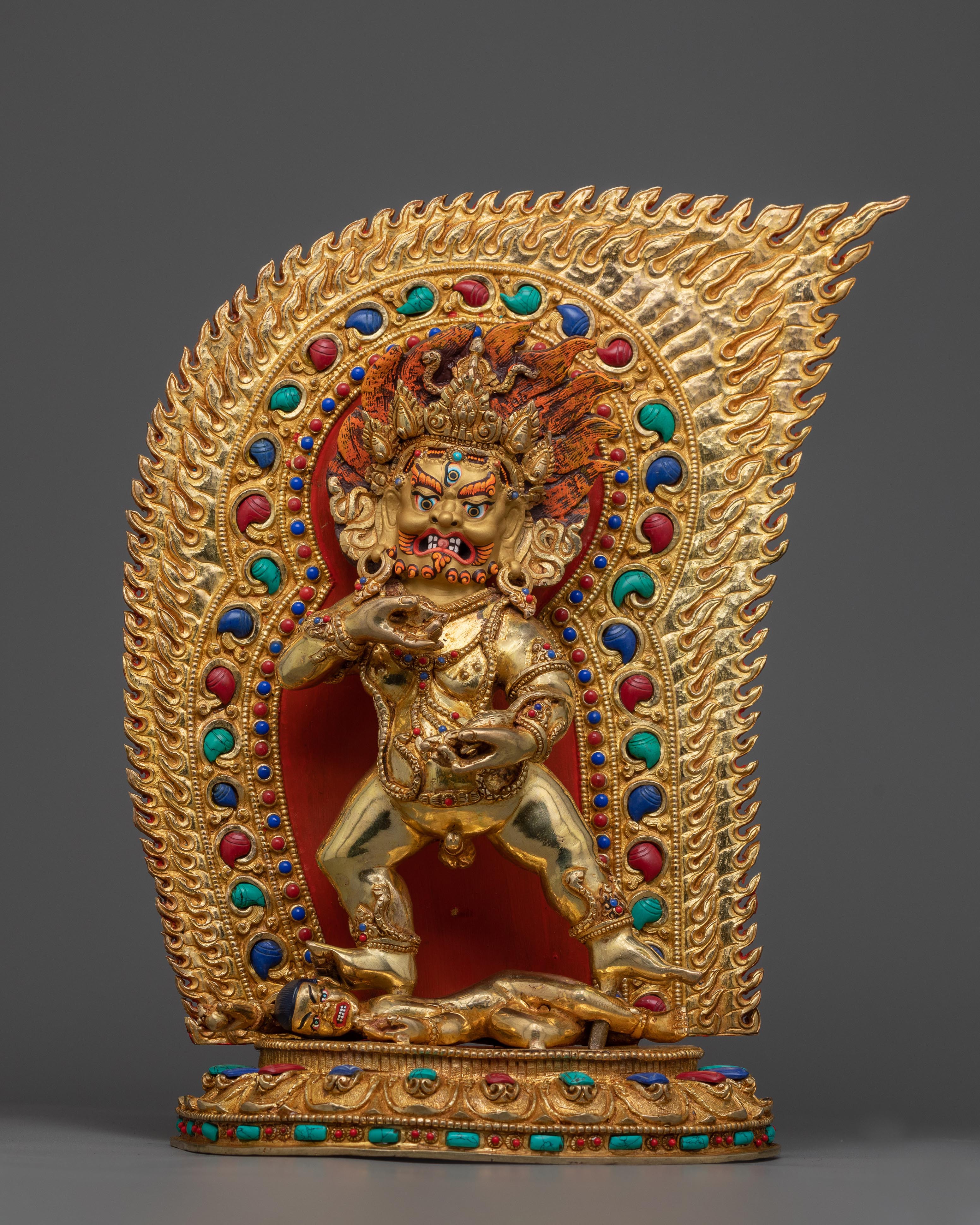 Black Dzambhala Mantra Statue | Unveil Prosperity with the Kuber Mantr