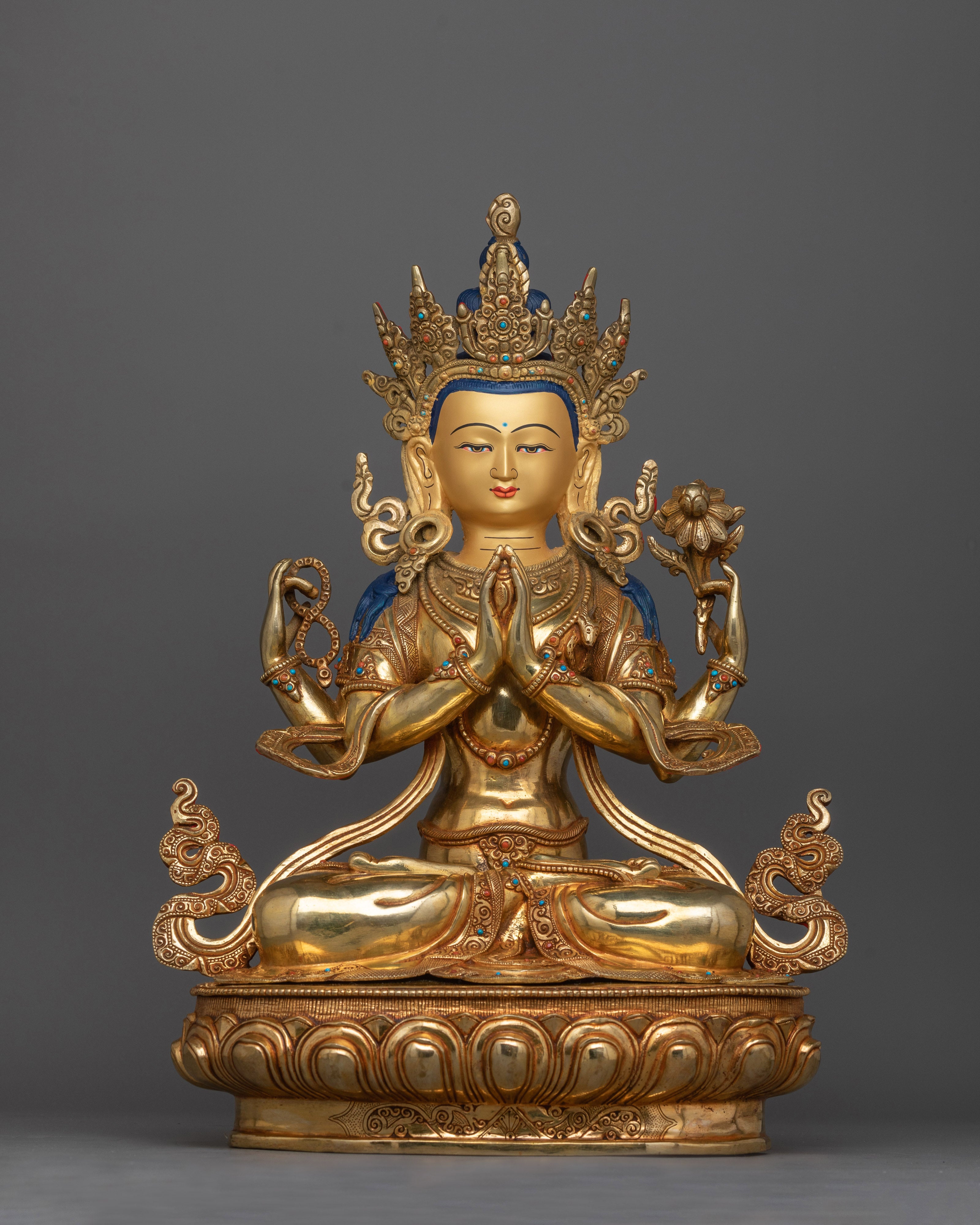 The Four Arms Chenresig Statue | Manifestation of Compassion and Wisdo
