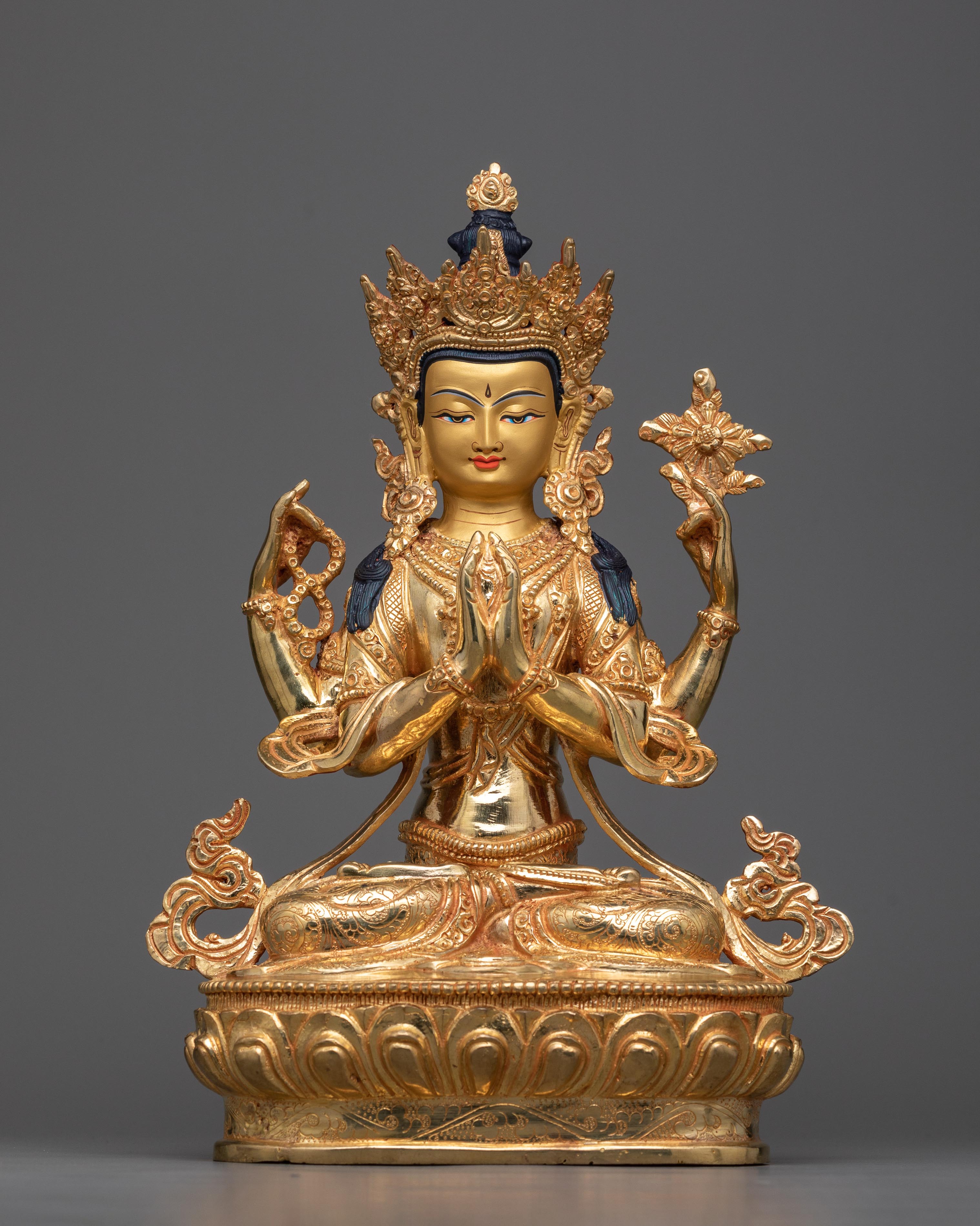 4 Arm Chenrezig Practice Statue | The Embodiment of Compassion