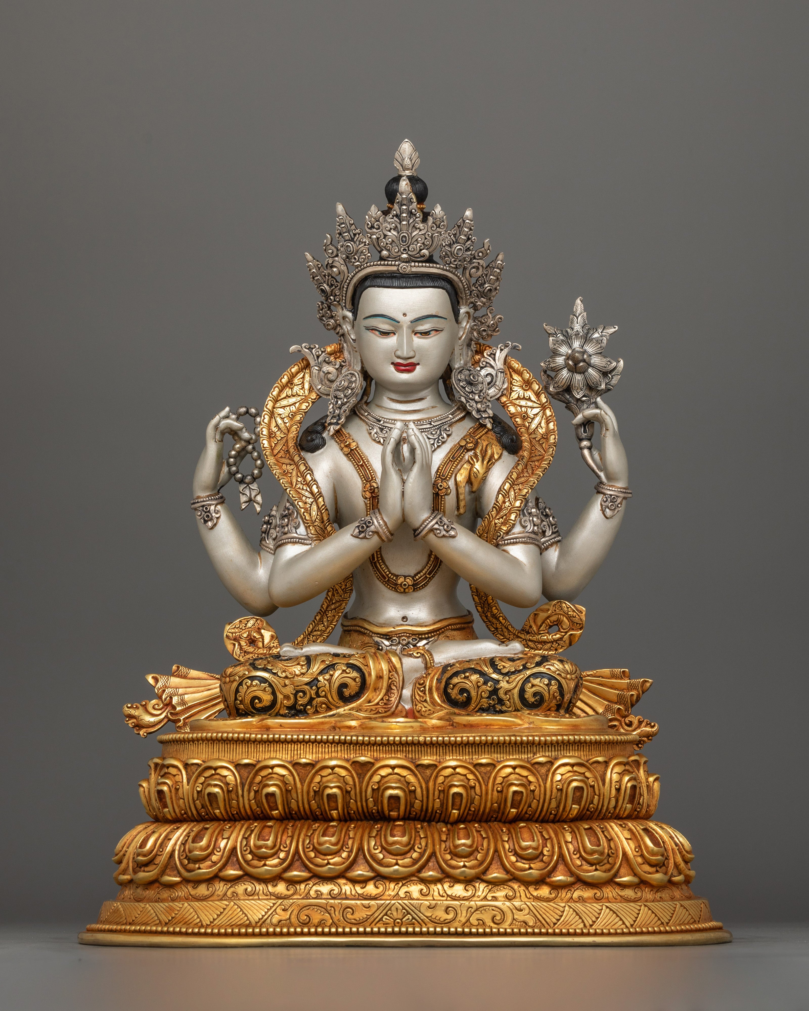 Tibetan Buddhist Chenrezig Compassion Deity | Divine Buddhist Masterpi