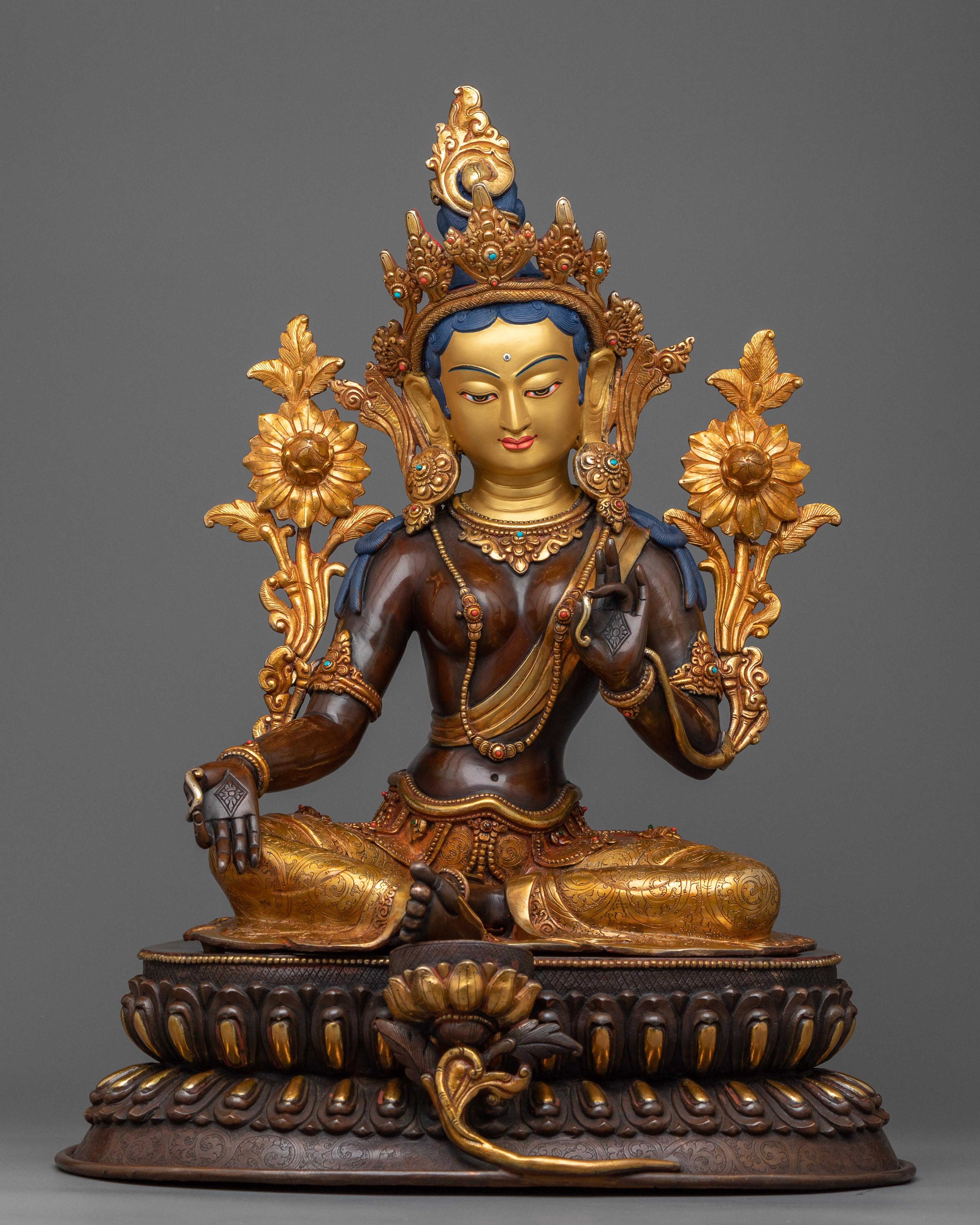 Green Tara Tara Statue | Invite Compassion and Protection