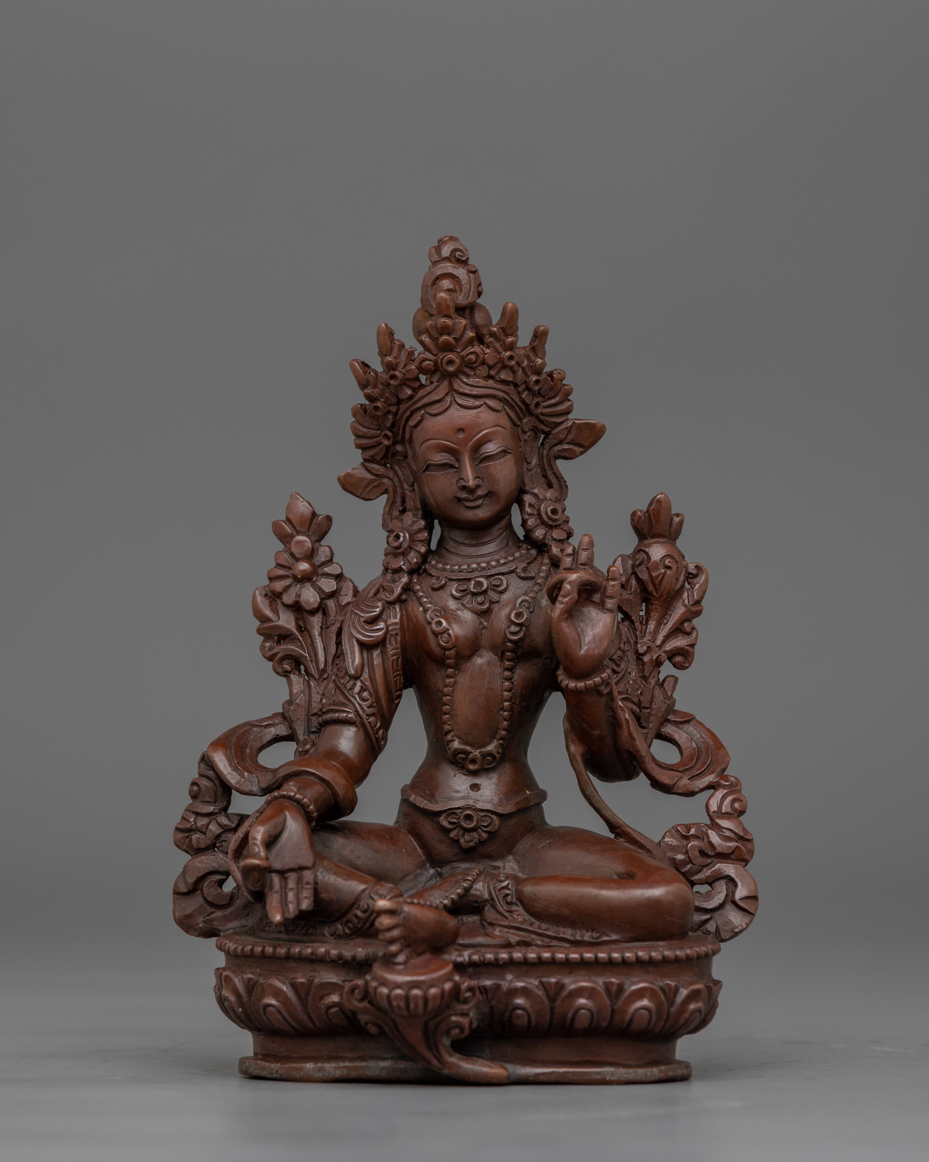 Protector Green Tara Goddess Statue | Symbolizing Protection and Compa