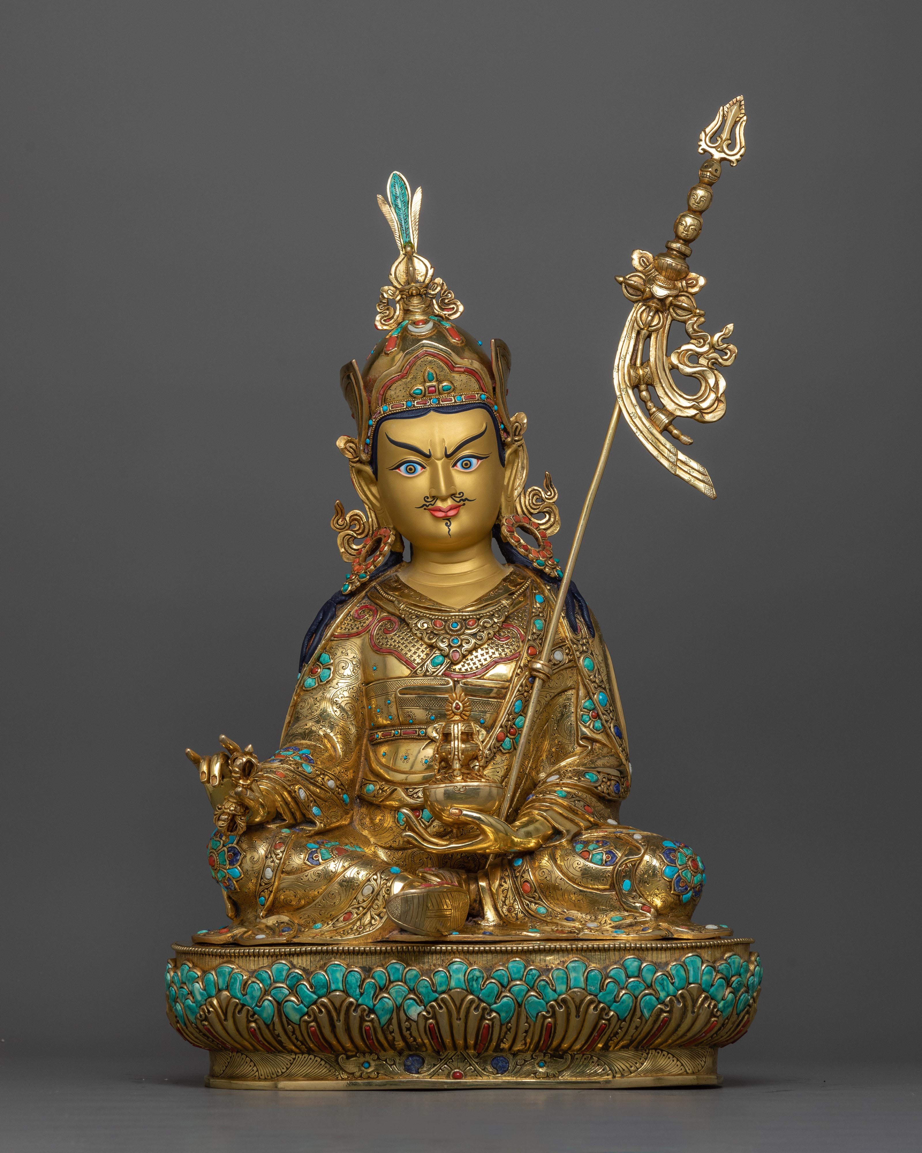 Majestic 56cm Guru Rinpoche Statue | Master of Tantric Buddhism in Spl