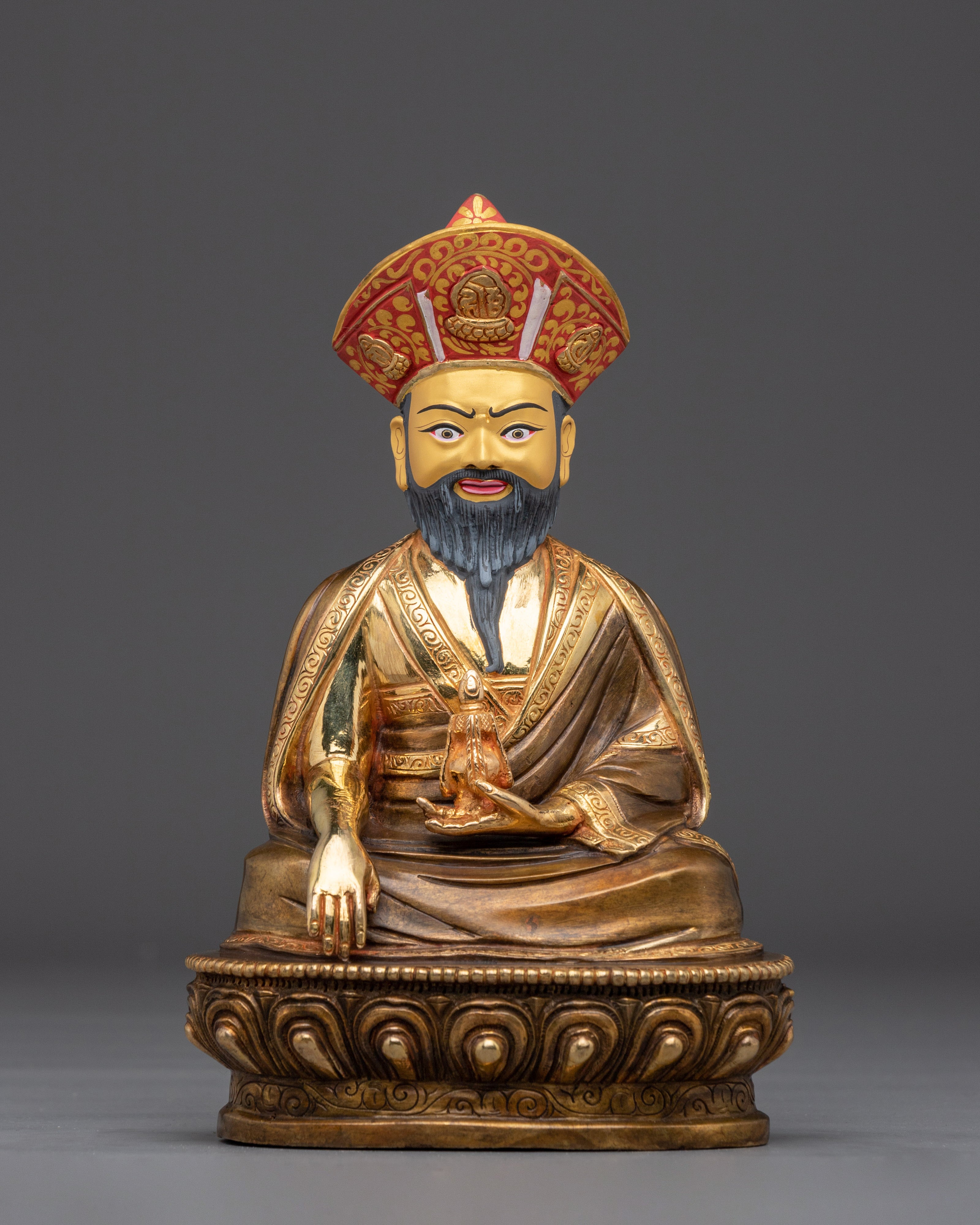 Vajrayana Master Guru Shapdum Sculpture | Tibetan Guru