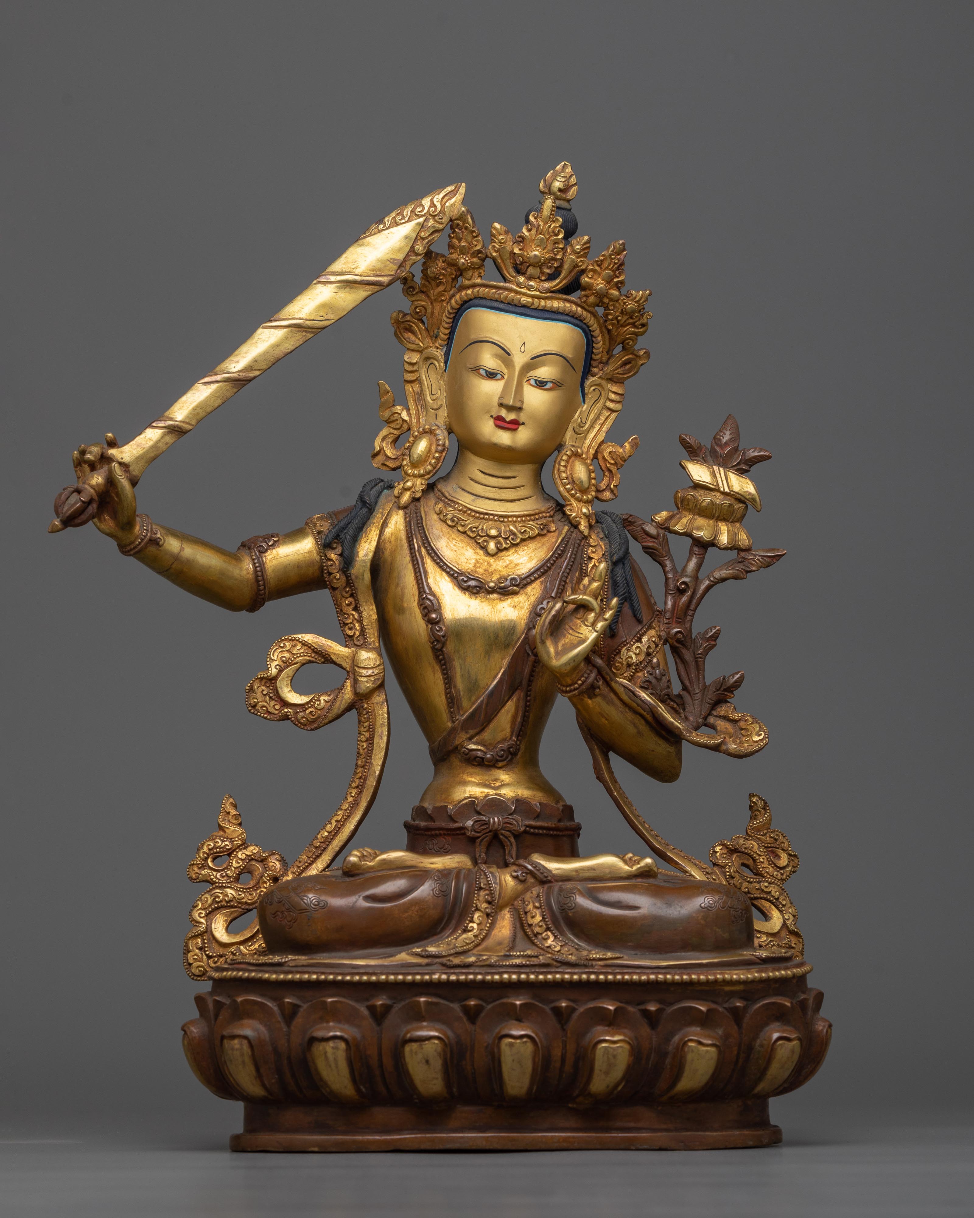 Arapacana Manjushri Sculpture | Wisdom's Luminous Beacon