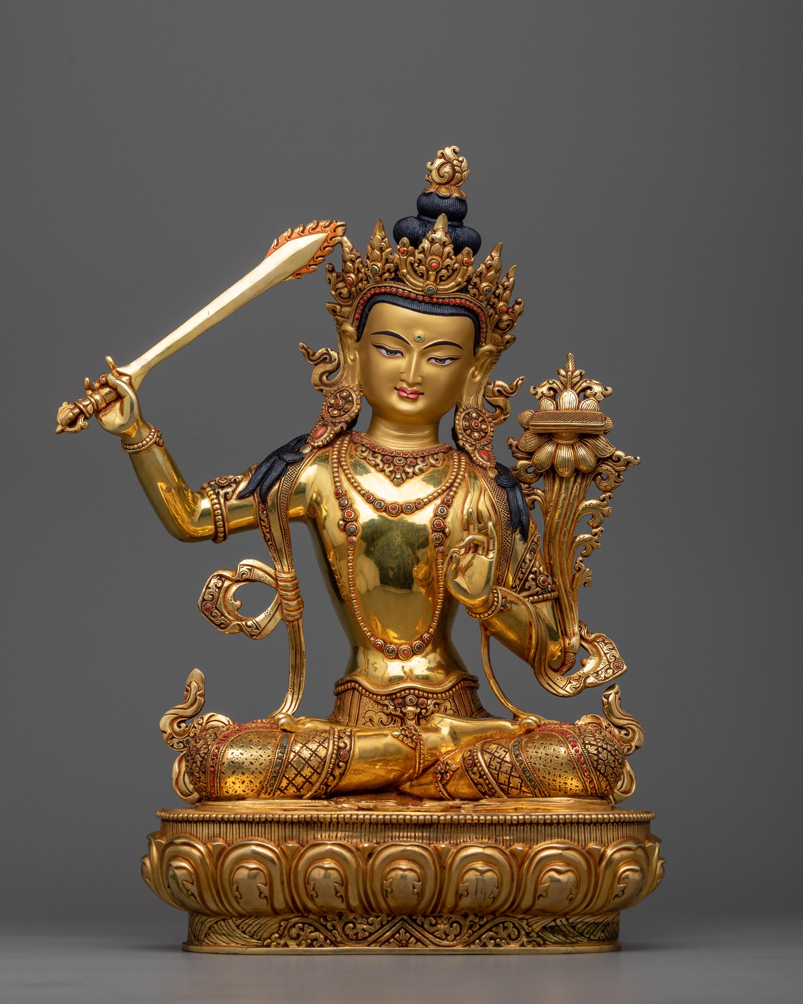Radiant Manjushri Buddha Statue | A Epitome of Wisdom and Grace