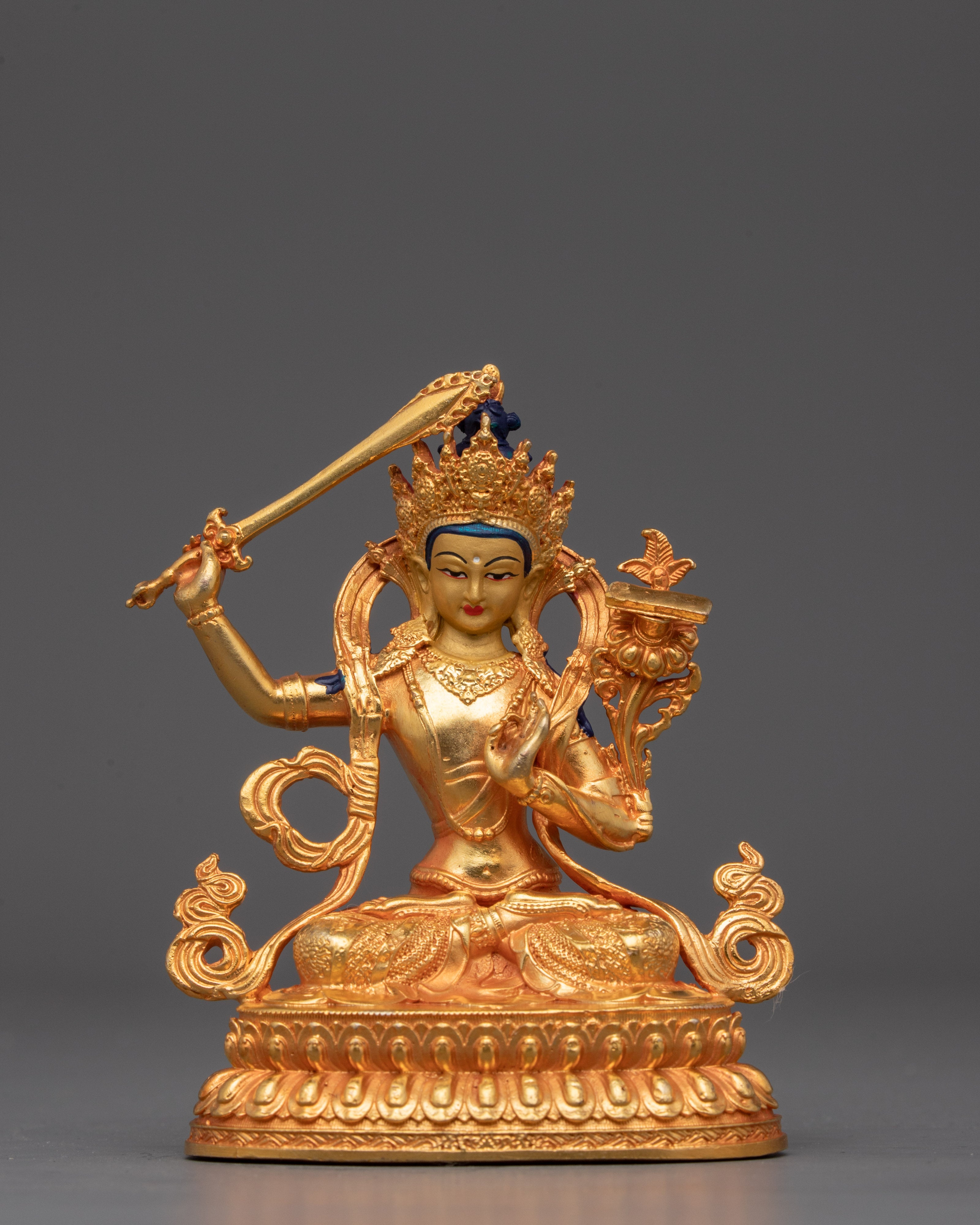 Bodhisattva Manjushri Knowledge Deity Figure | Tibetan Buddhism Art