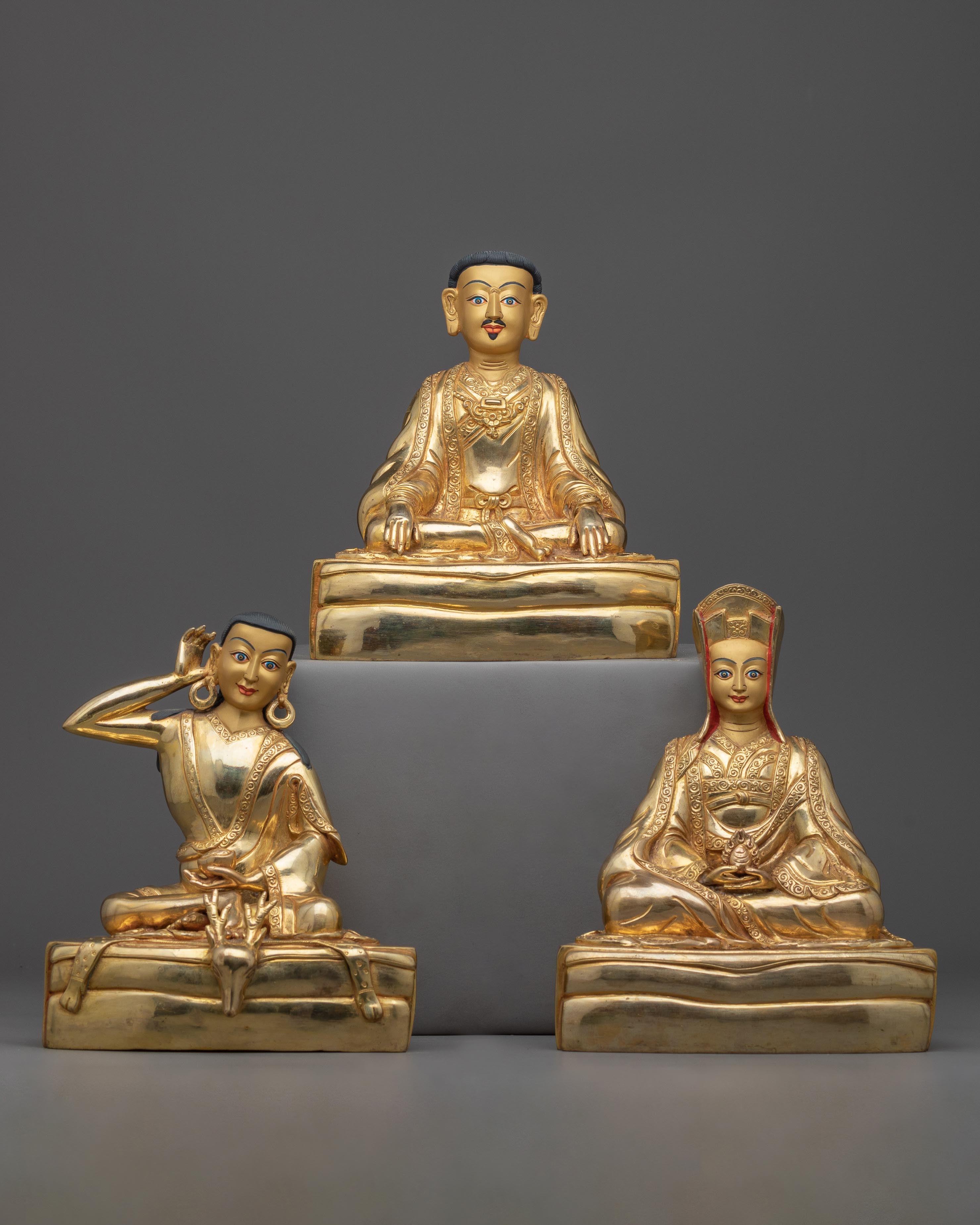 Marpa, Milarepa, Gampopa Set | The Golden Lineage of Kagyu School
