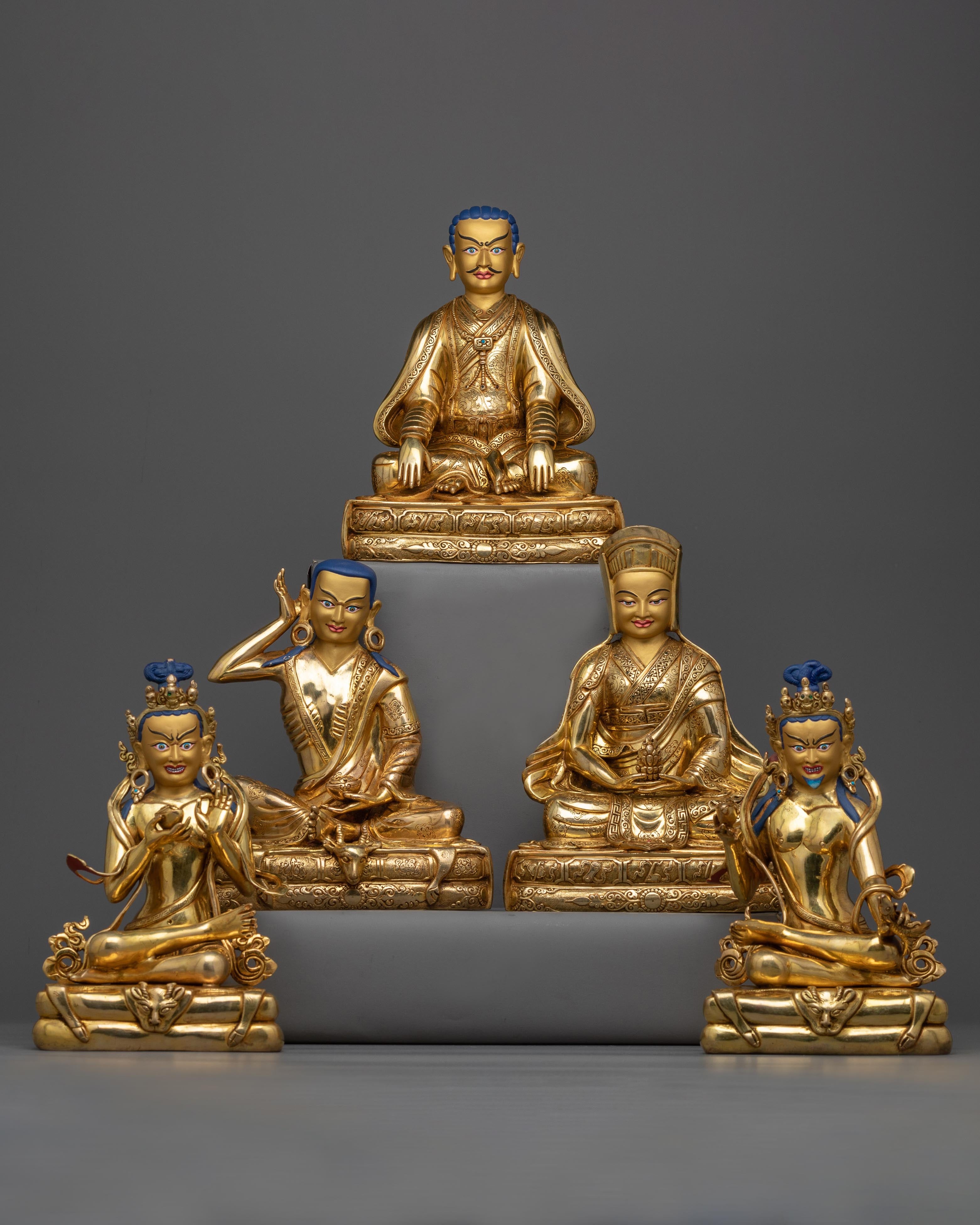 Kagyu Master Statue Set | A Legacy of Enlightened Wisdom