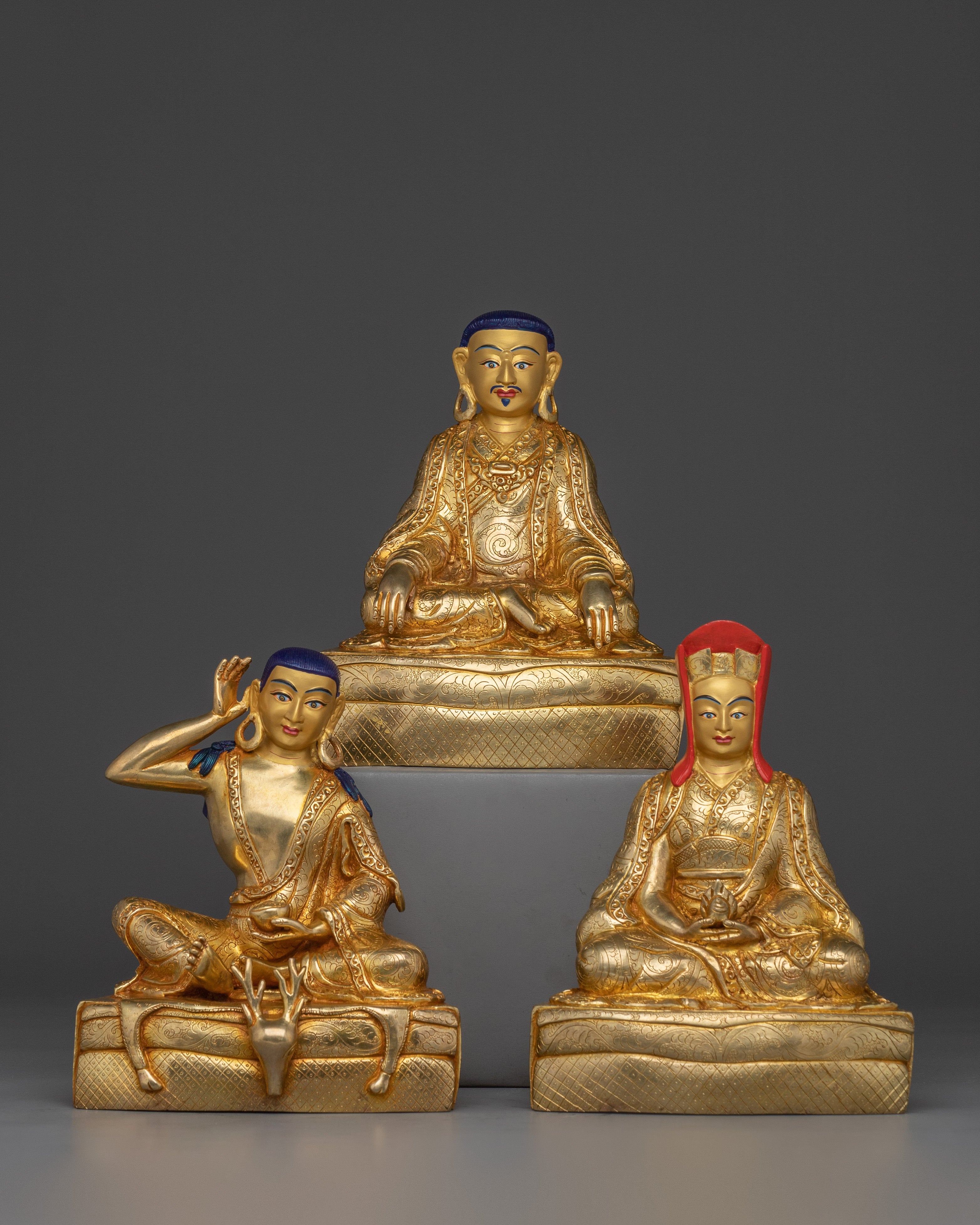 Kagyu Master Statue Set | Echoes of the Himalayas