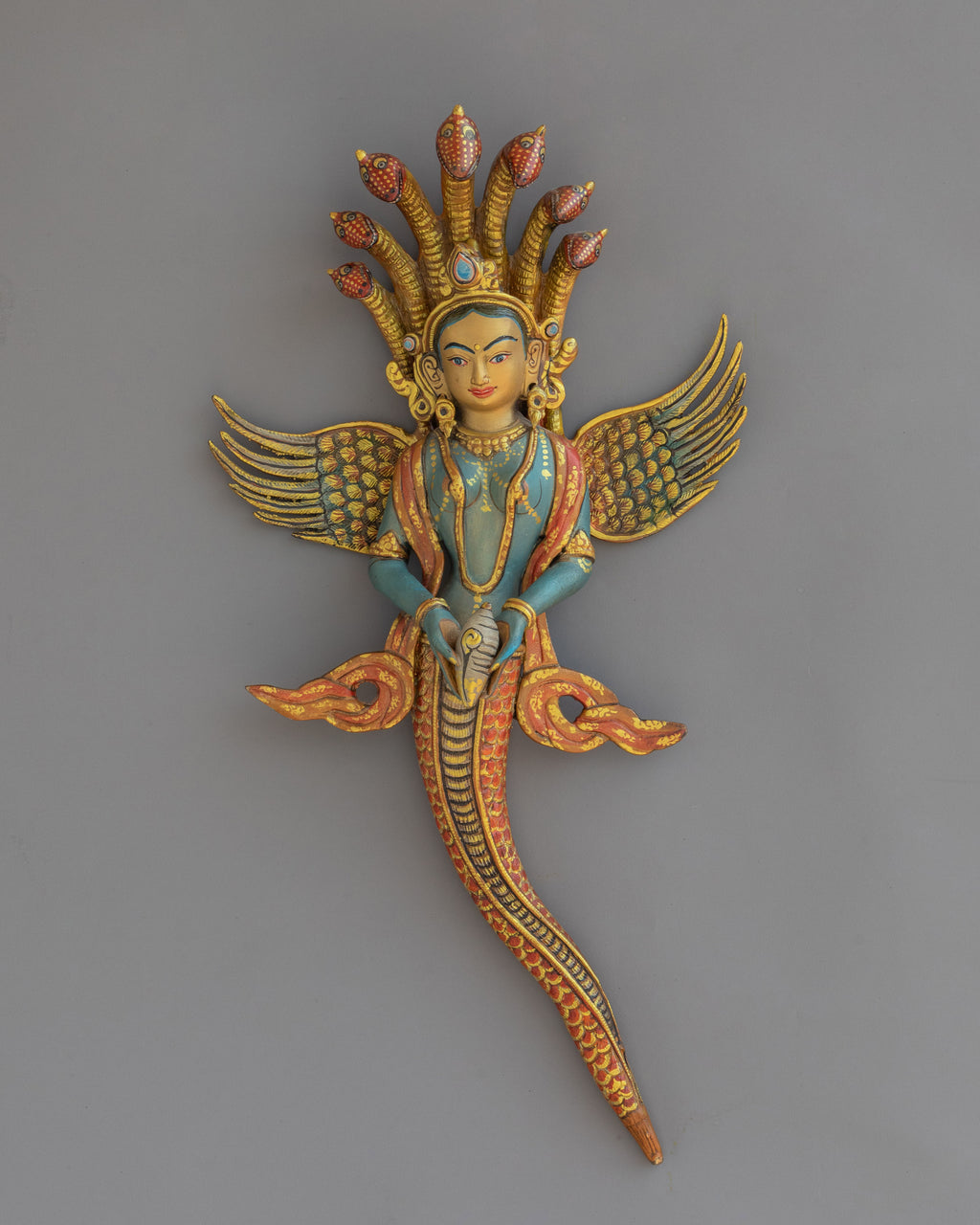Enchanting Beautiful Naga Kanya Wall Sculpture | Mystical Serenity in