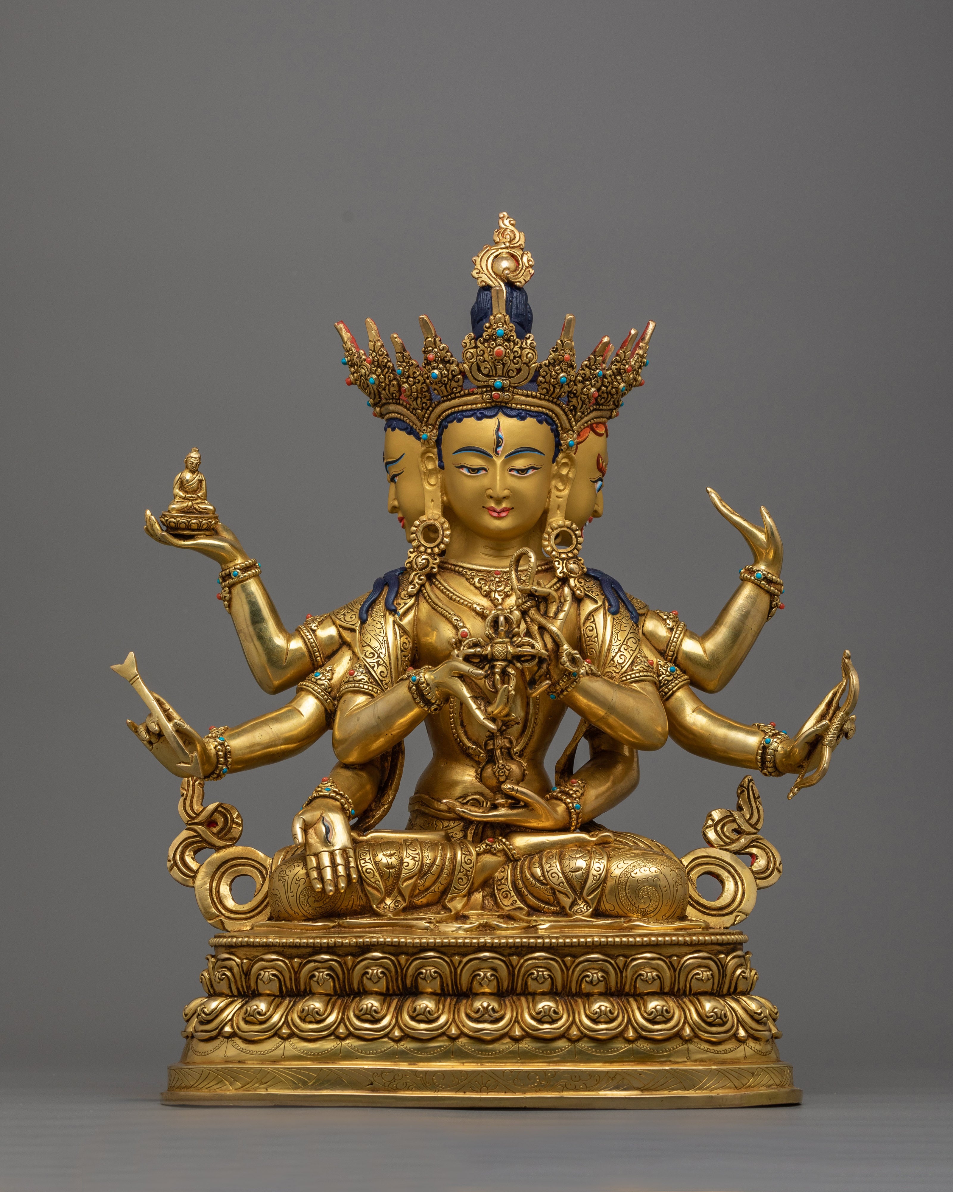 Namgyalma Longevity Deity Statue | 24K Gold Gilded Beacon of Eternal L