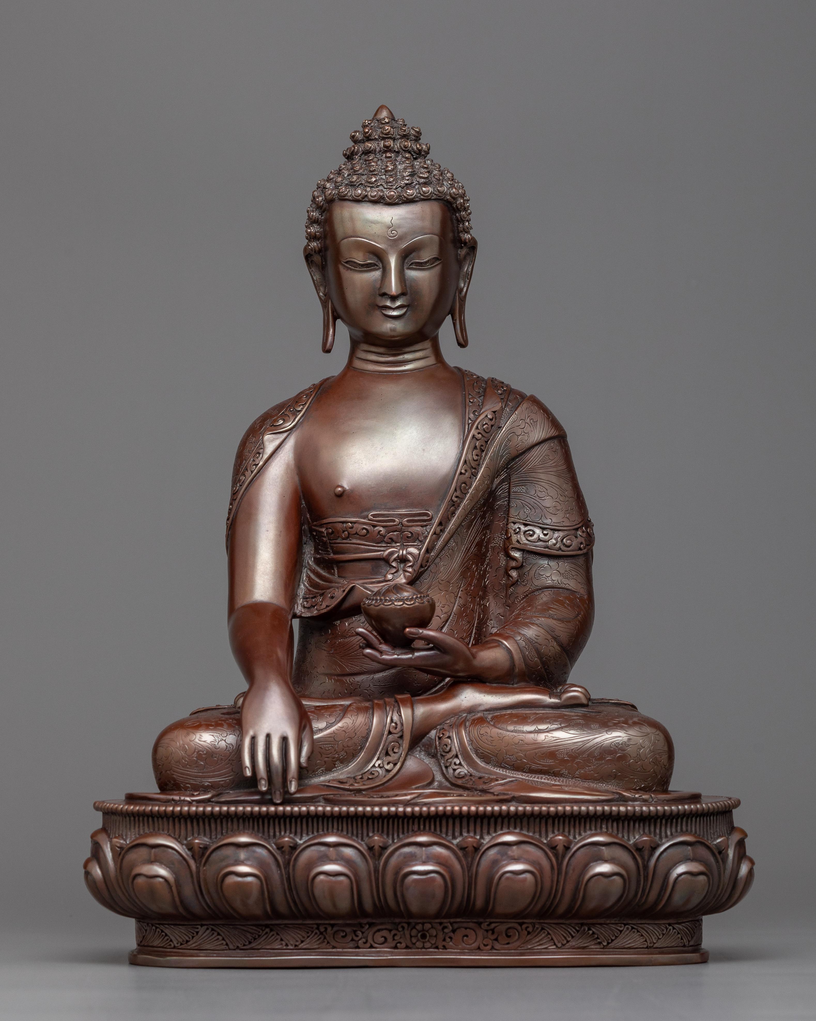 Shakyamuni Buddha Tathagata Statue | The Oxidized Copper Essence of En