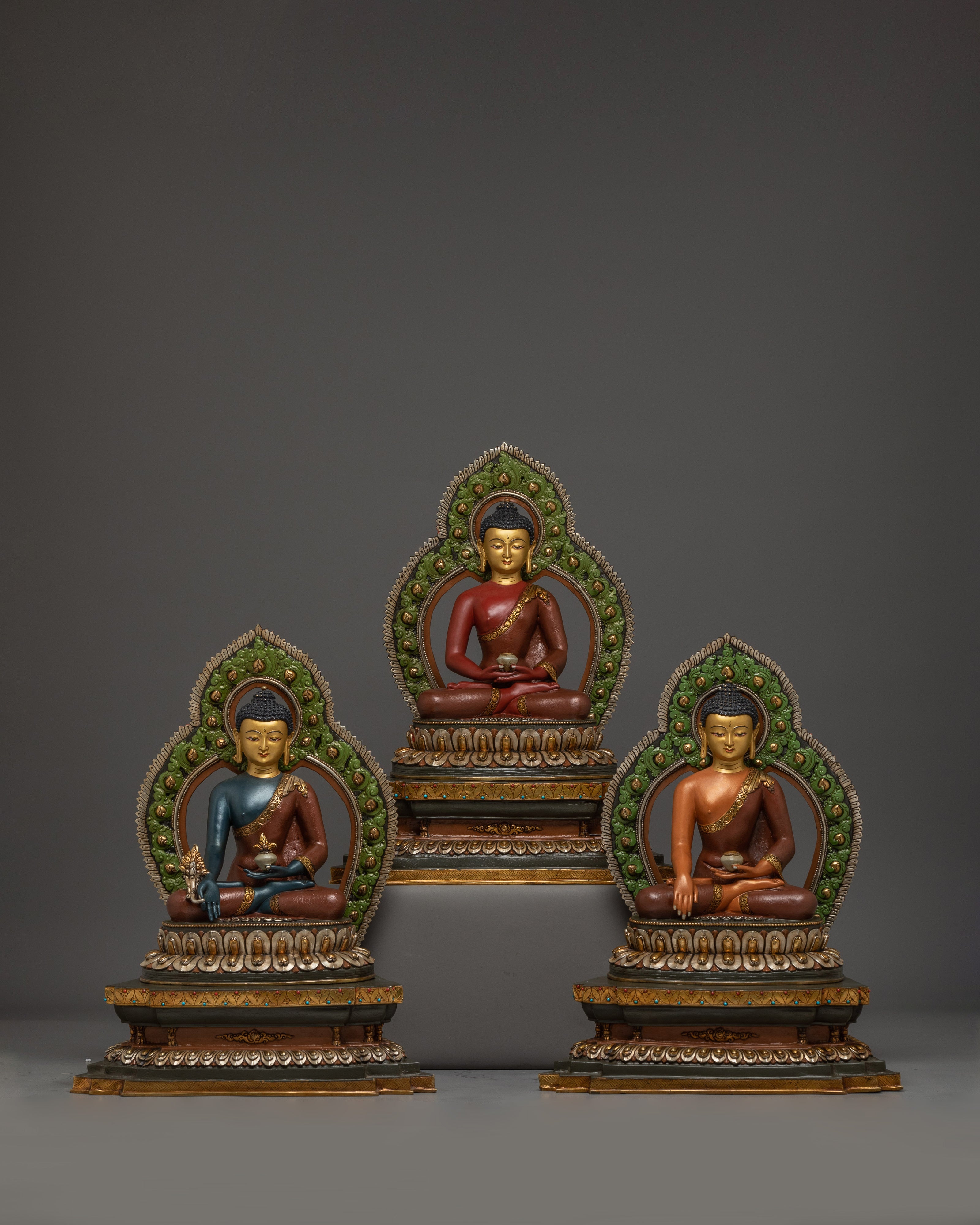 Triple Buddha sculpture | Three Jewels of Buddhism
