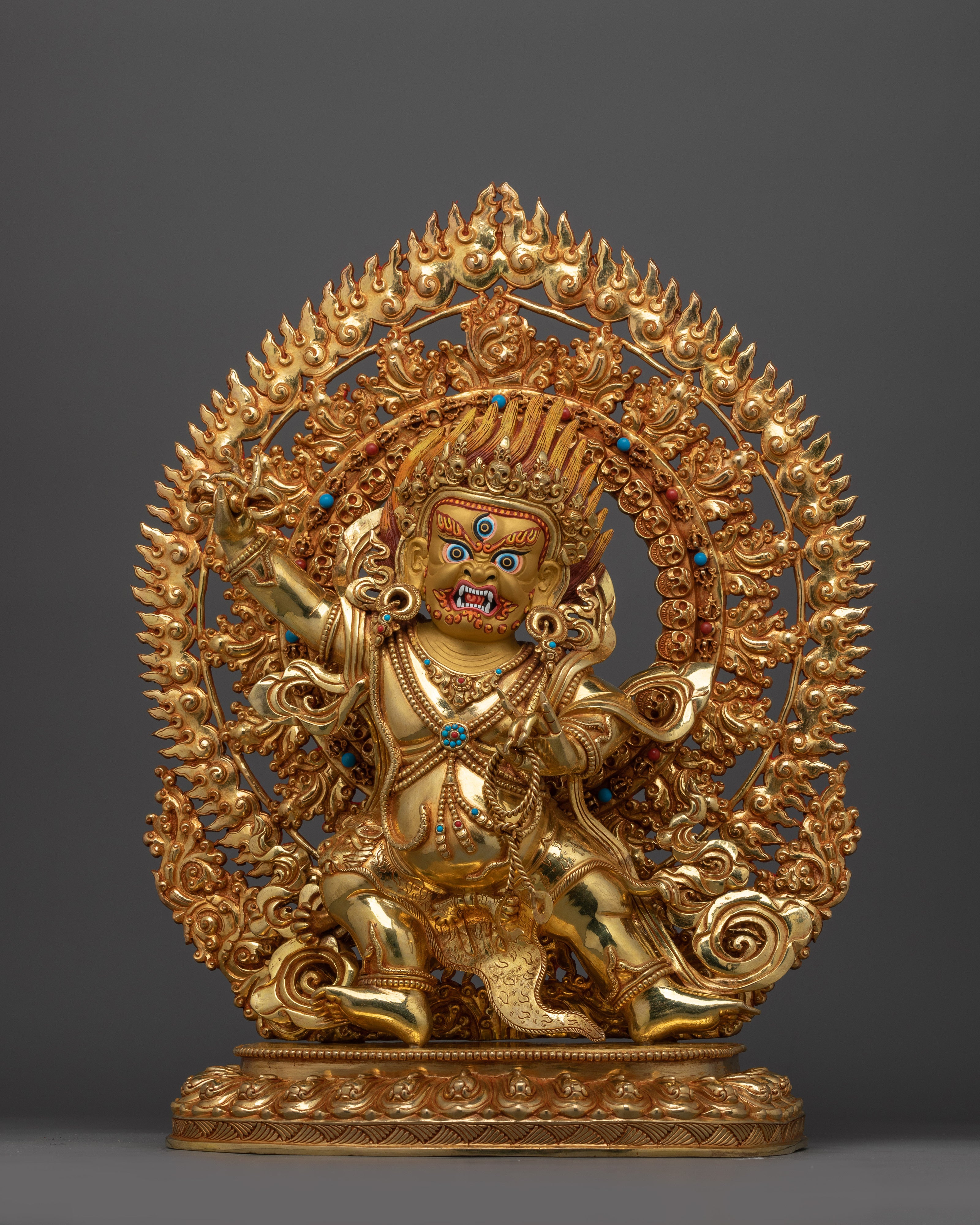 The Wrathful Deity Chana Dorji Statue (Vajrapani) | Protector of The B