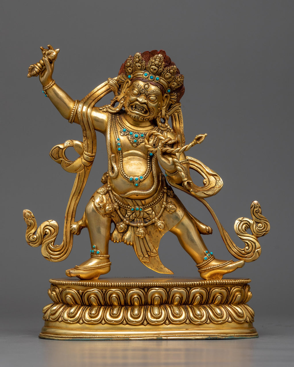 Puja Vajrapani Statue in 24K Gold | A Symbol of Spiritual Power