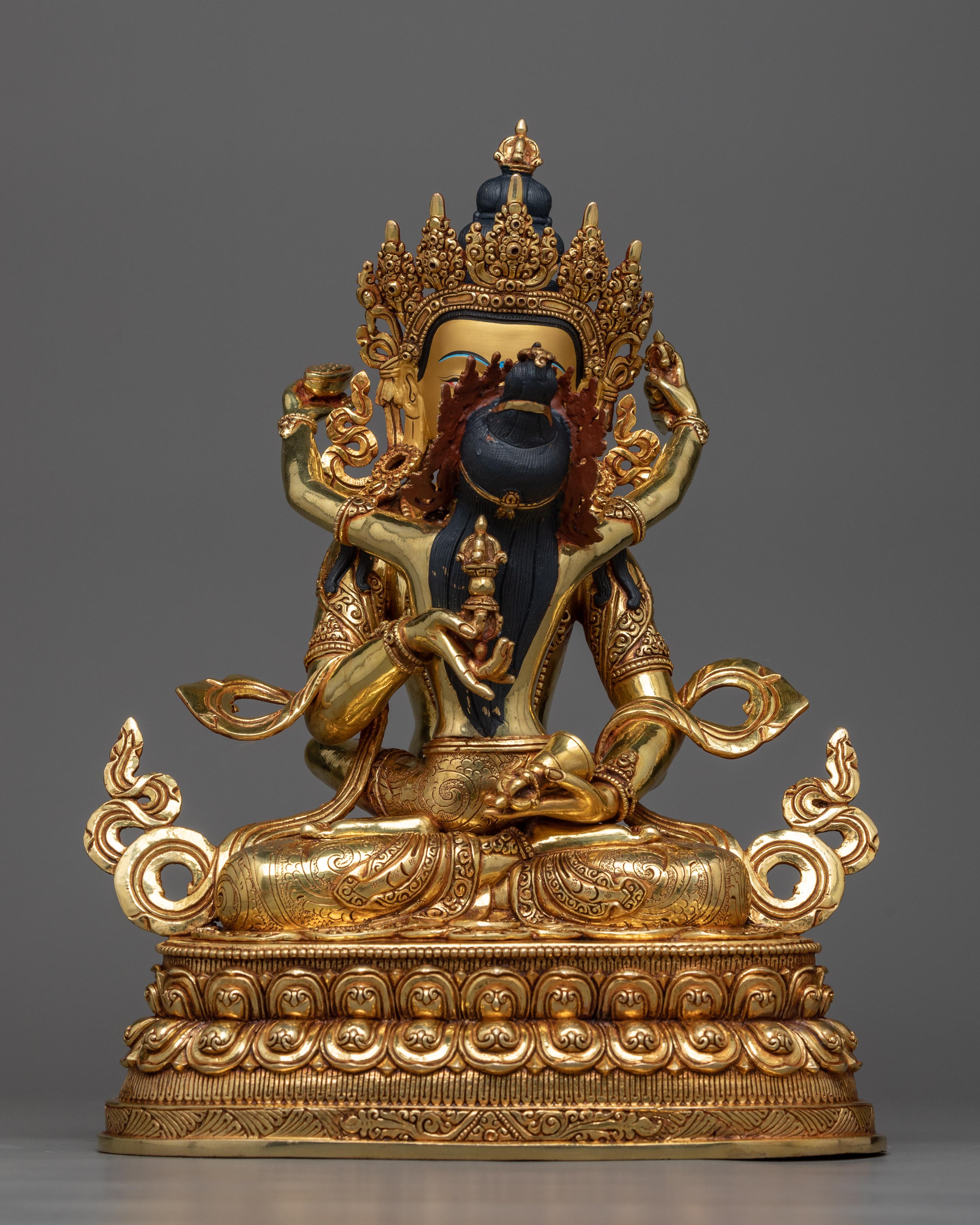 Vajrasattva Yab Yum Statue in 24K Gold | A Symbol of Unity and Purific