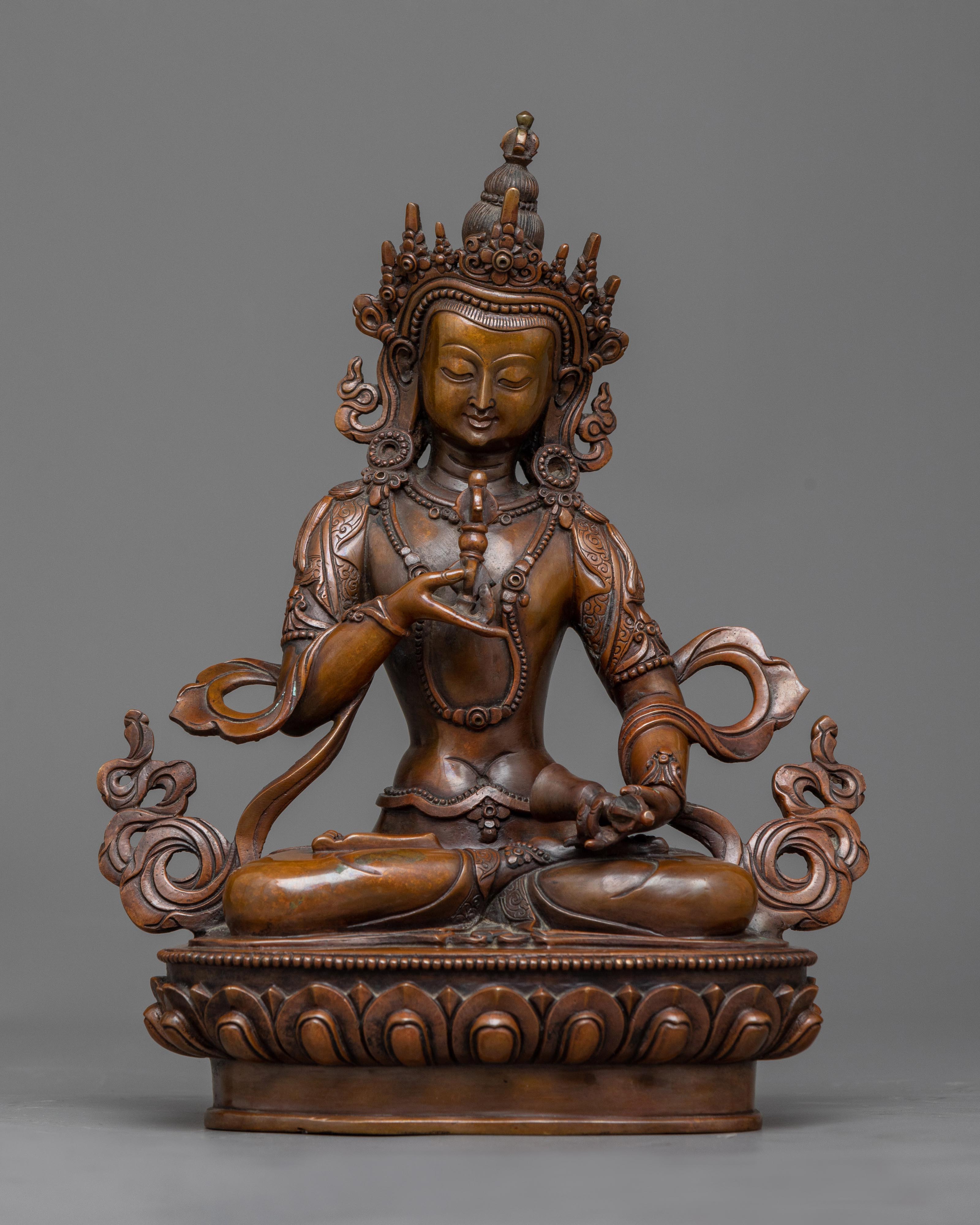 Bodhisattva Vajra Sattva in Oxidized Elegance | Purity Embodied in Scu