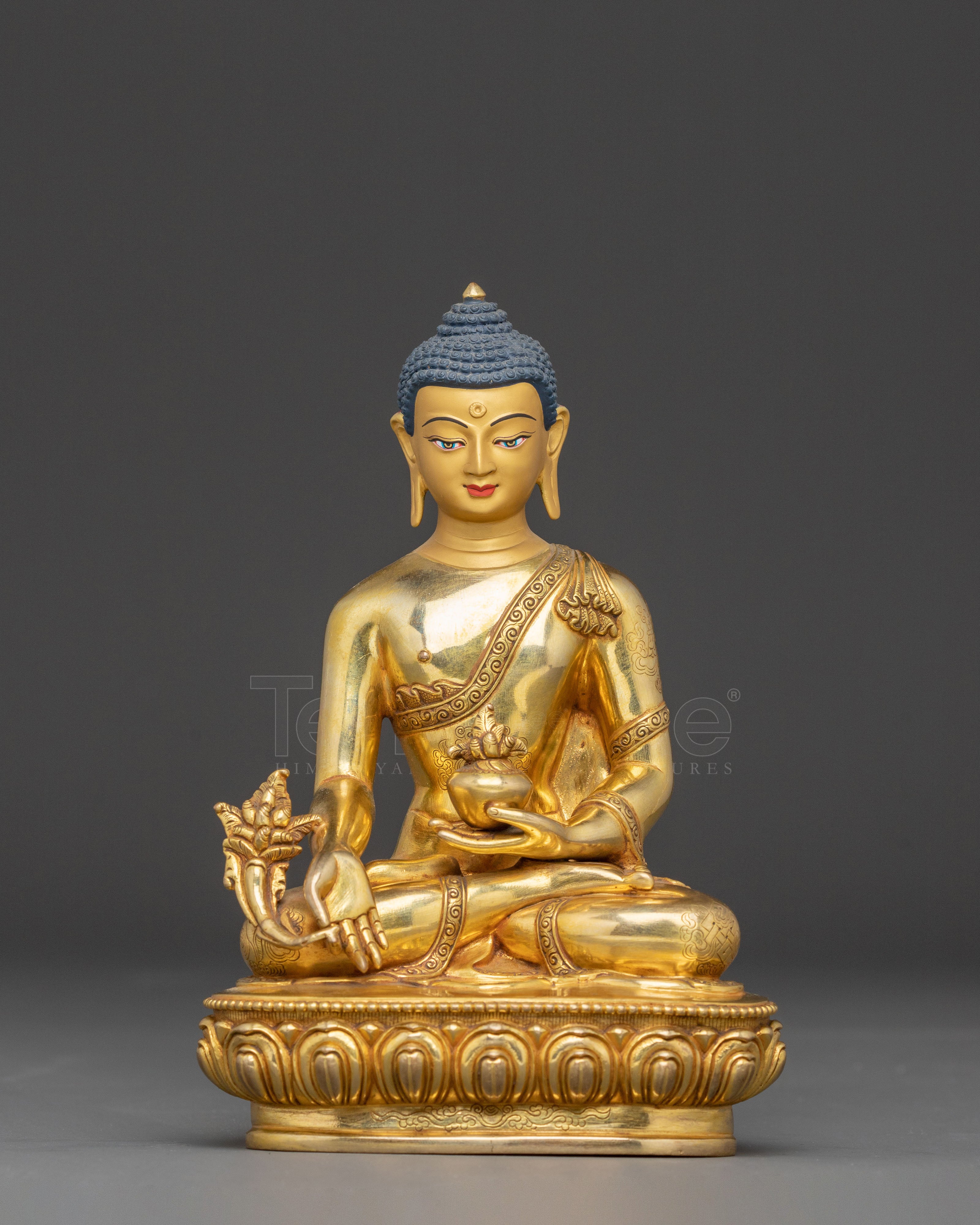 Radiant Statue of Healing Buddha | Medicine Buddha Artwork