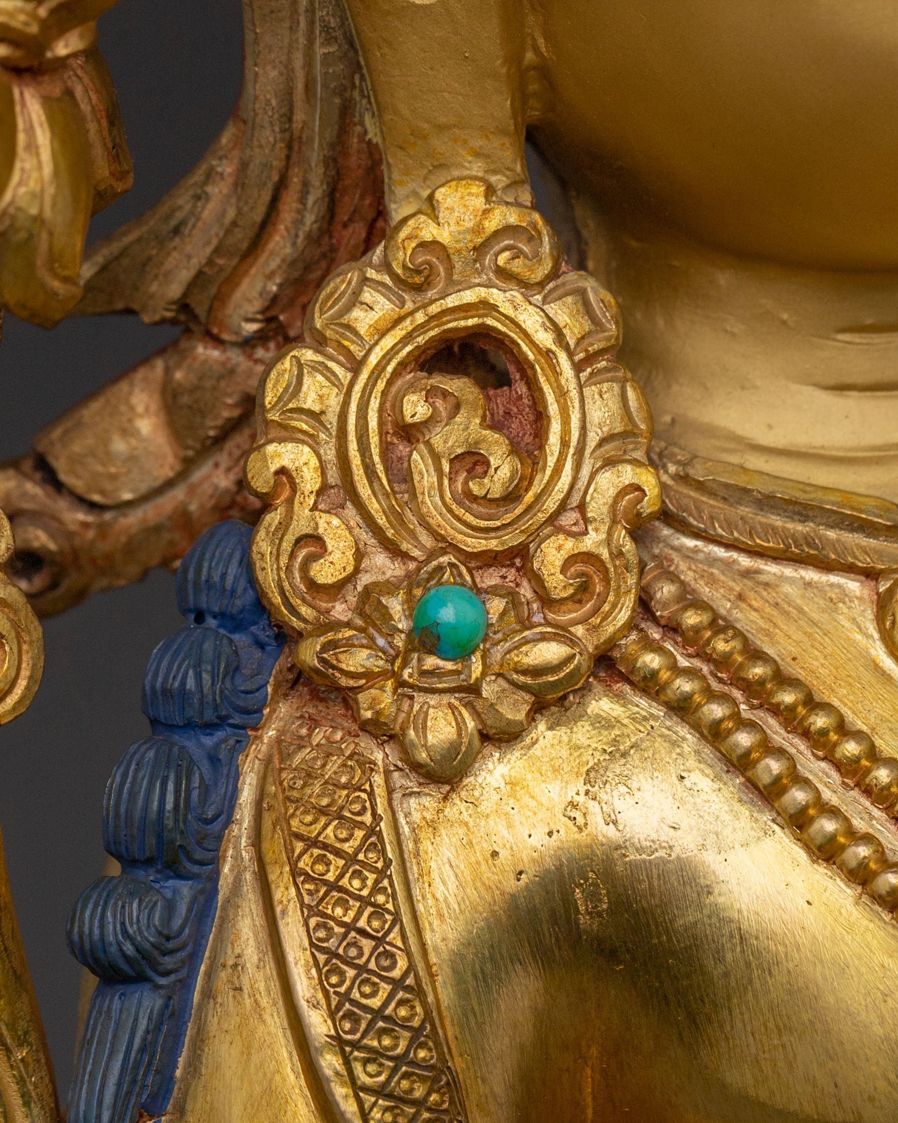 Green Tara Statue | Handcrafted 24K Gold Gilded