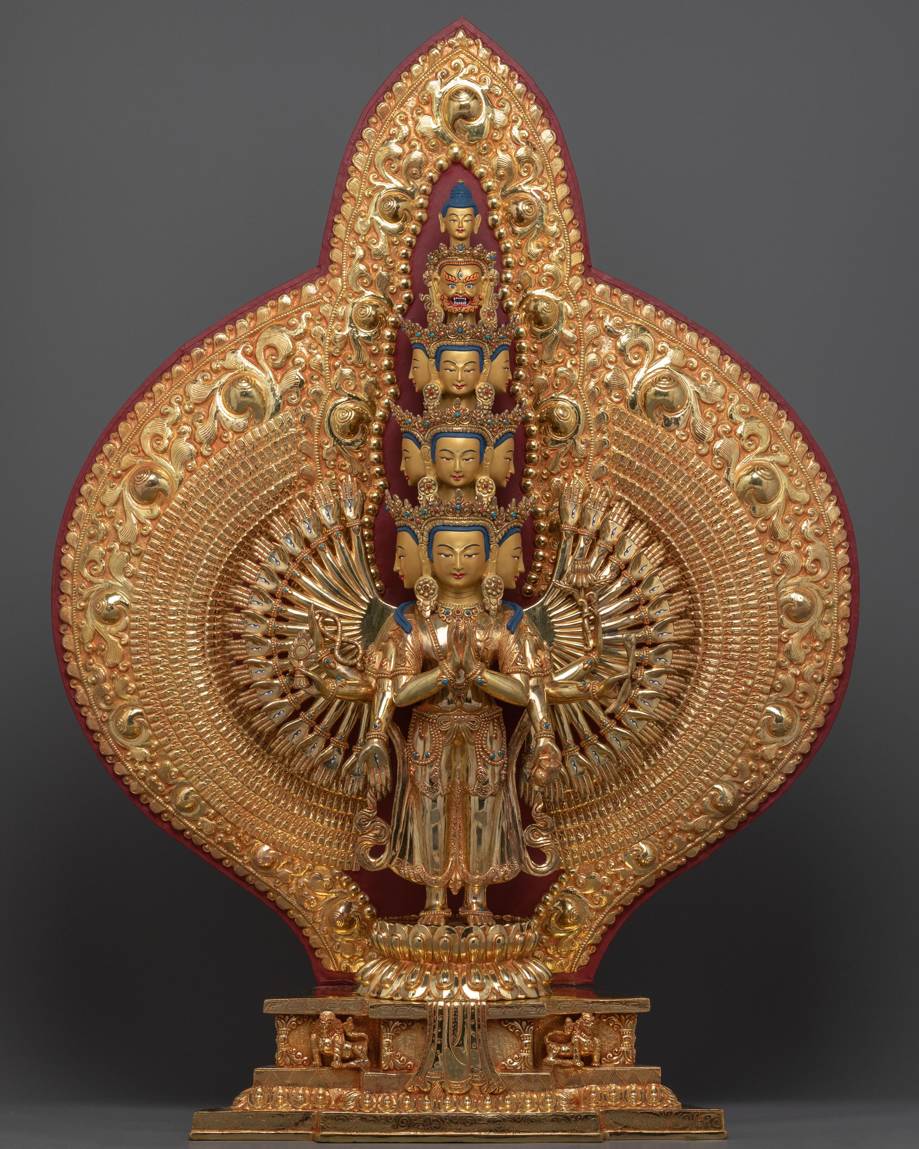 Tibetan Bodhisattva Chenrezig 1000 Arms Statue | Avalokiteshvara The B
