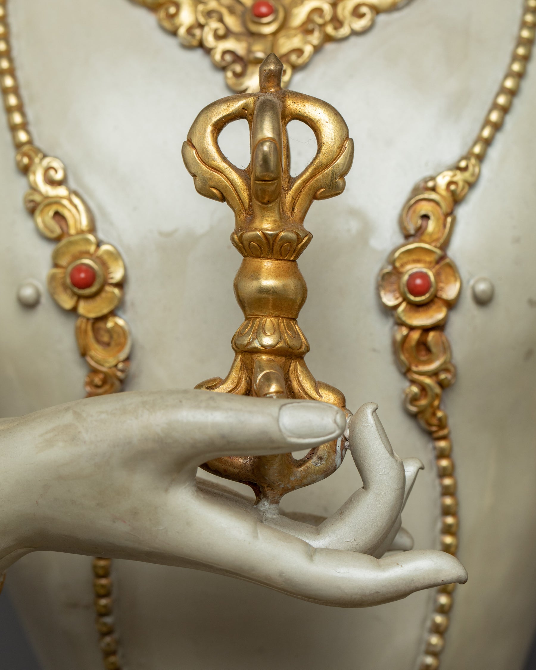 Vajrasattva Purification Statue | Gold-Plated Himalayan Artwork Of Vaj